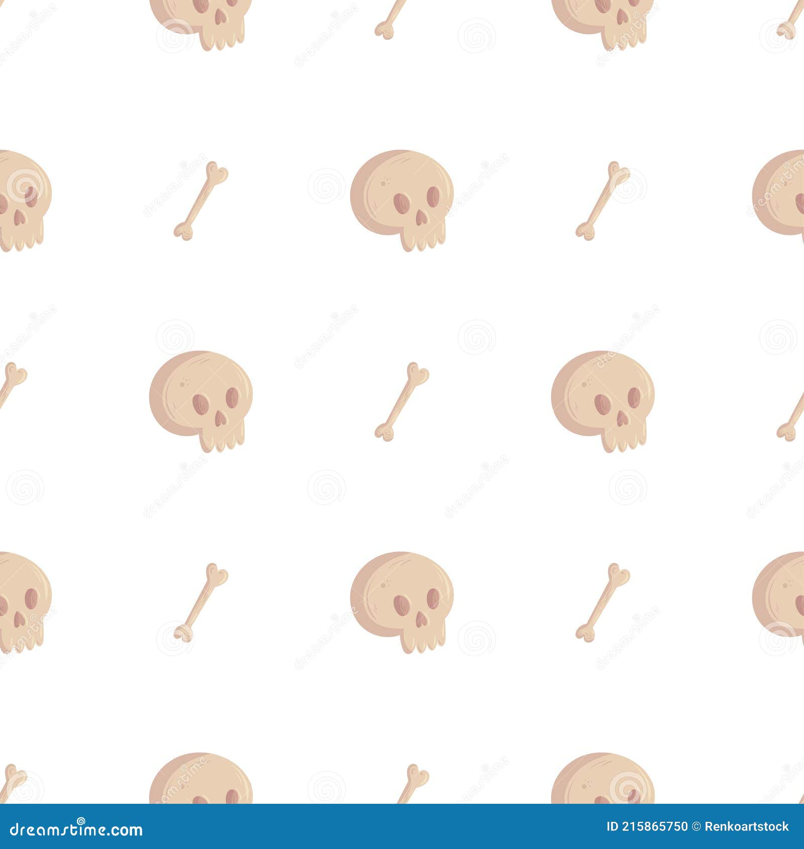 Witch Seamless Pattern with Skull and Bone Stock Vector - Illustration ...