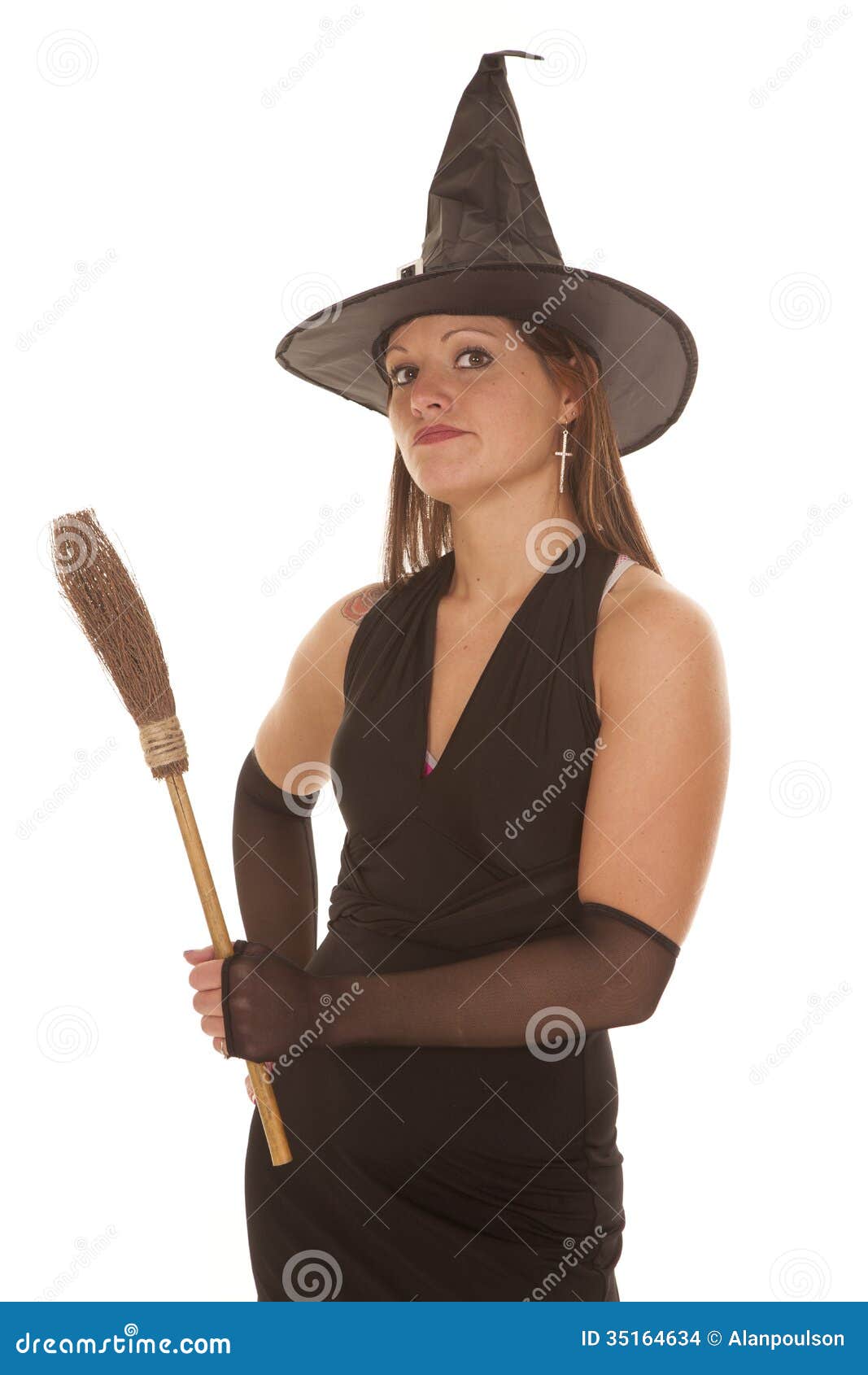 Witch Stand with Small Broom Stock Photo - Image of dark, haunt: 35164634