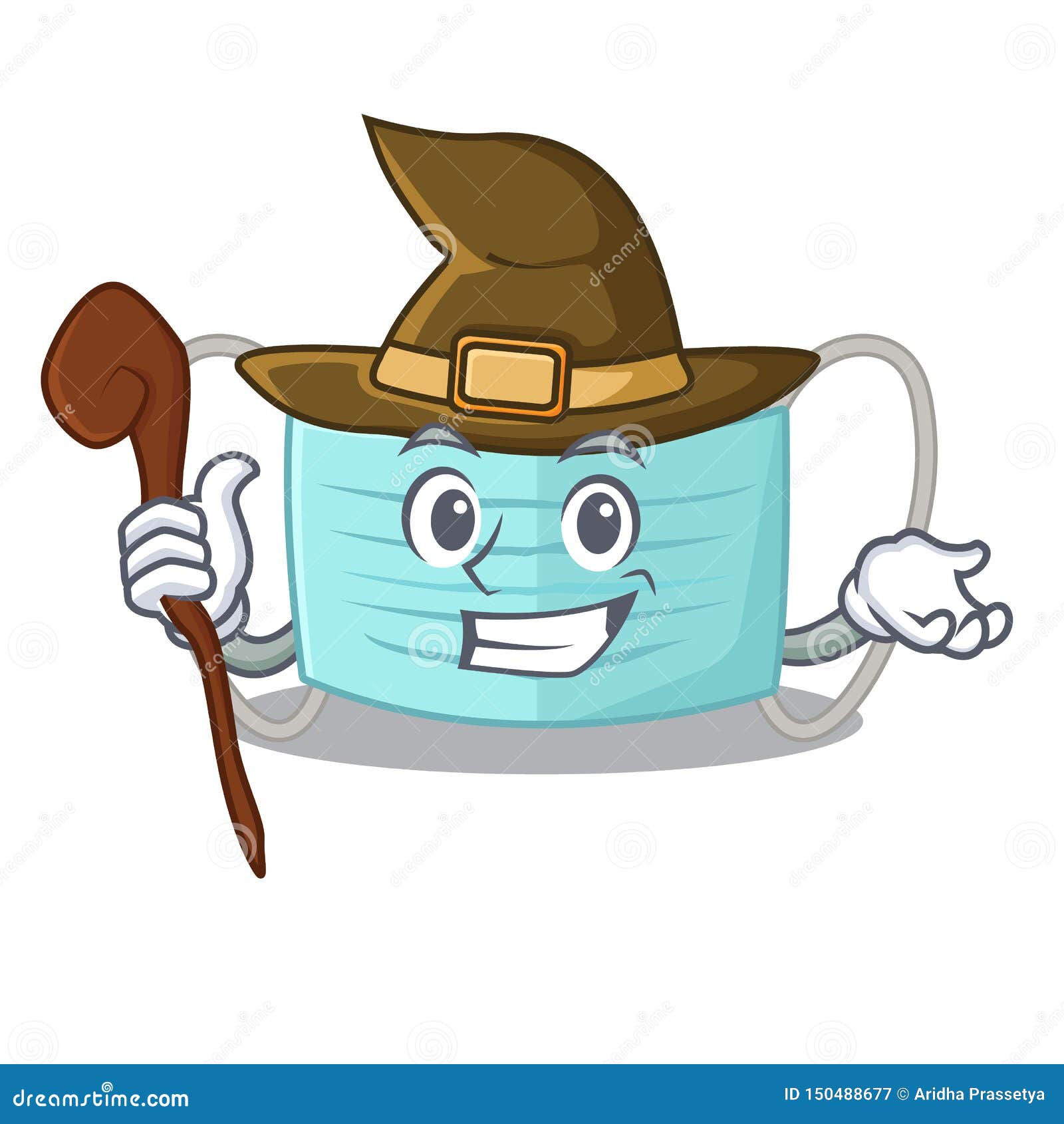 Witch Surigcal Mask in the Cartoon Box Stock Vector - Illustration of ...