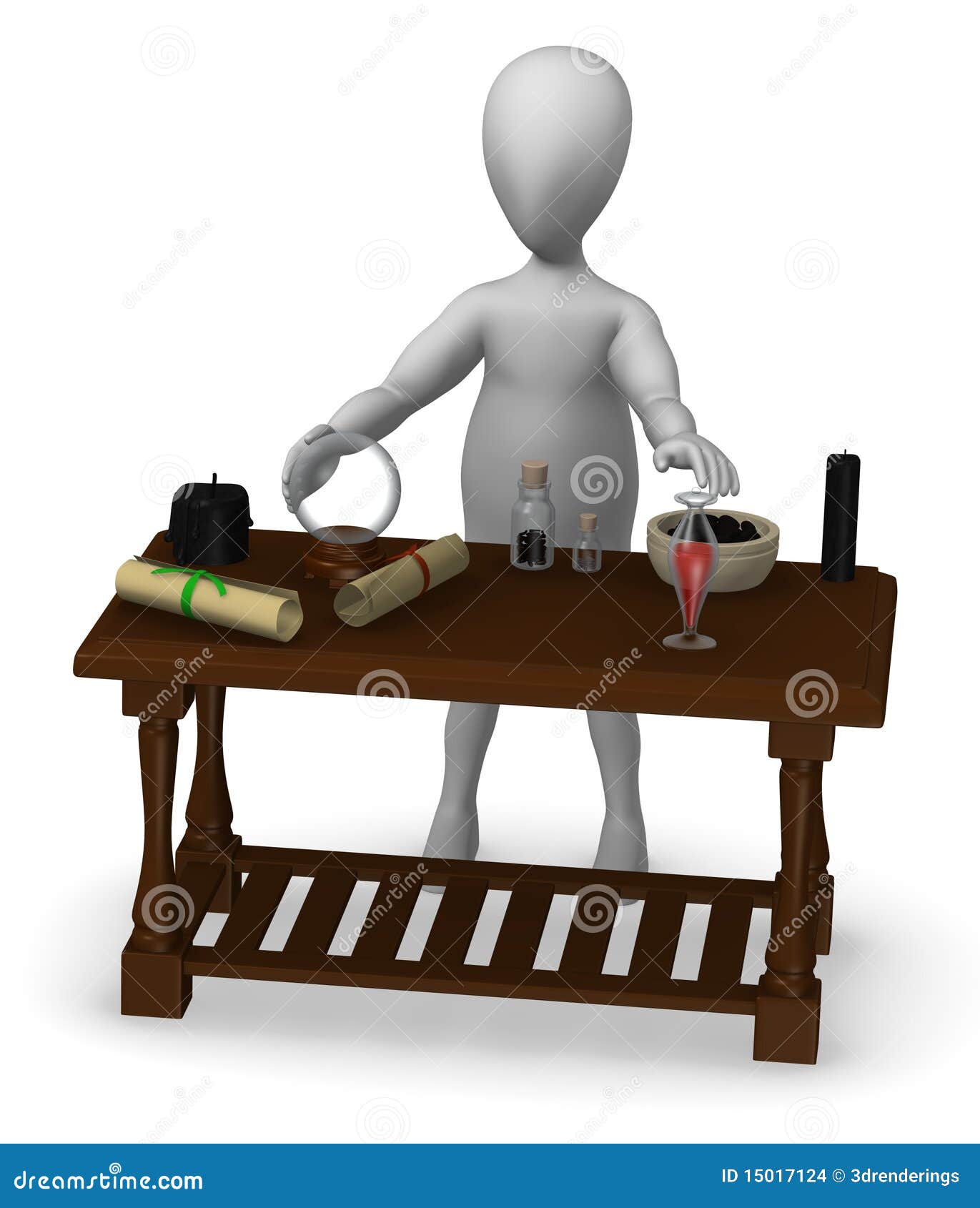 Witch table stock illustration. Illustration of human - 15017124