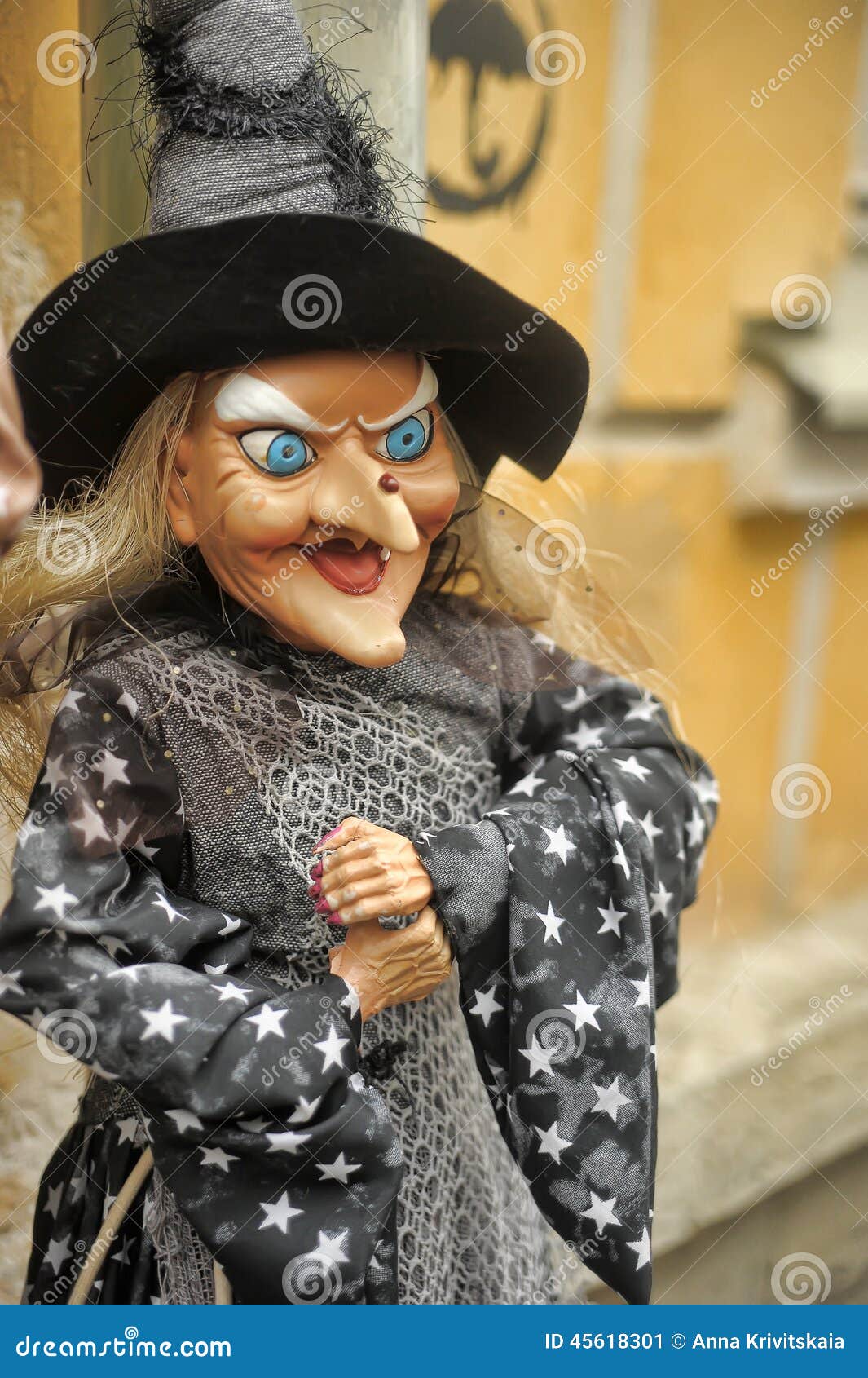 Witch toy stock image. Image of besom, doll, fearful - 45618301
