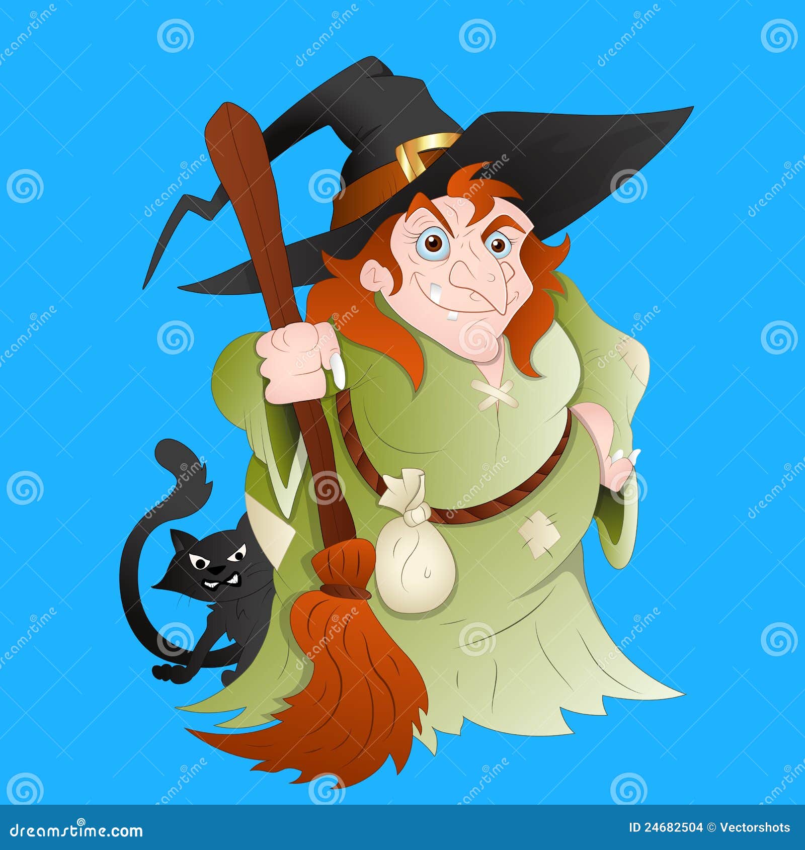 Witch Vector stock illustration. Illustration of monster - 24682504