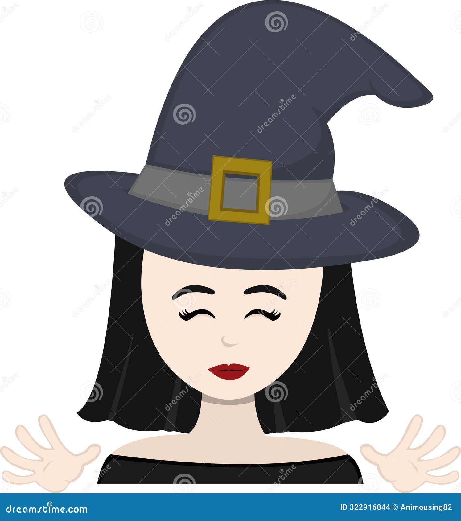 Witch waving hands stock vector. Illustration of 39aph39 - 322916844