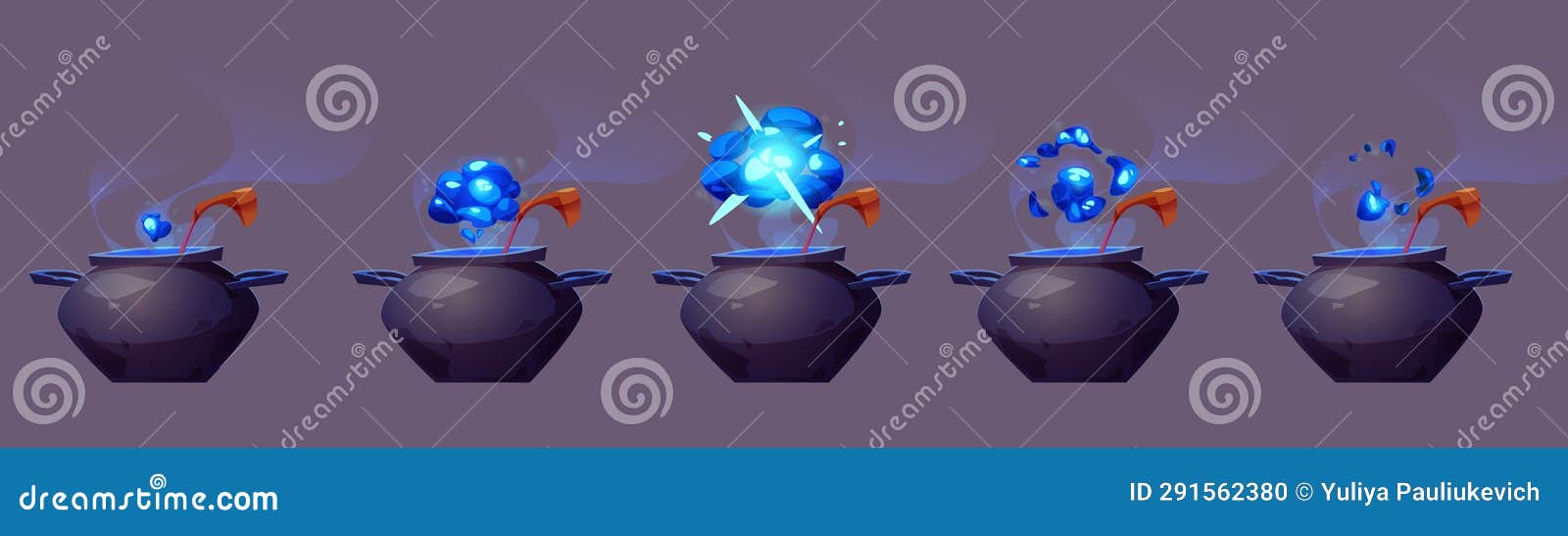 Wizard And Cauldron Cartoon Character Vector Illustration ...