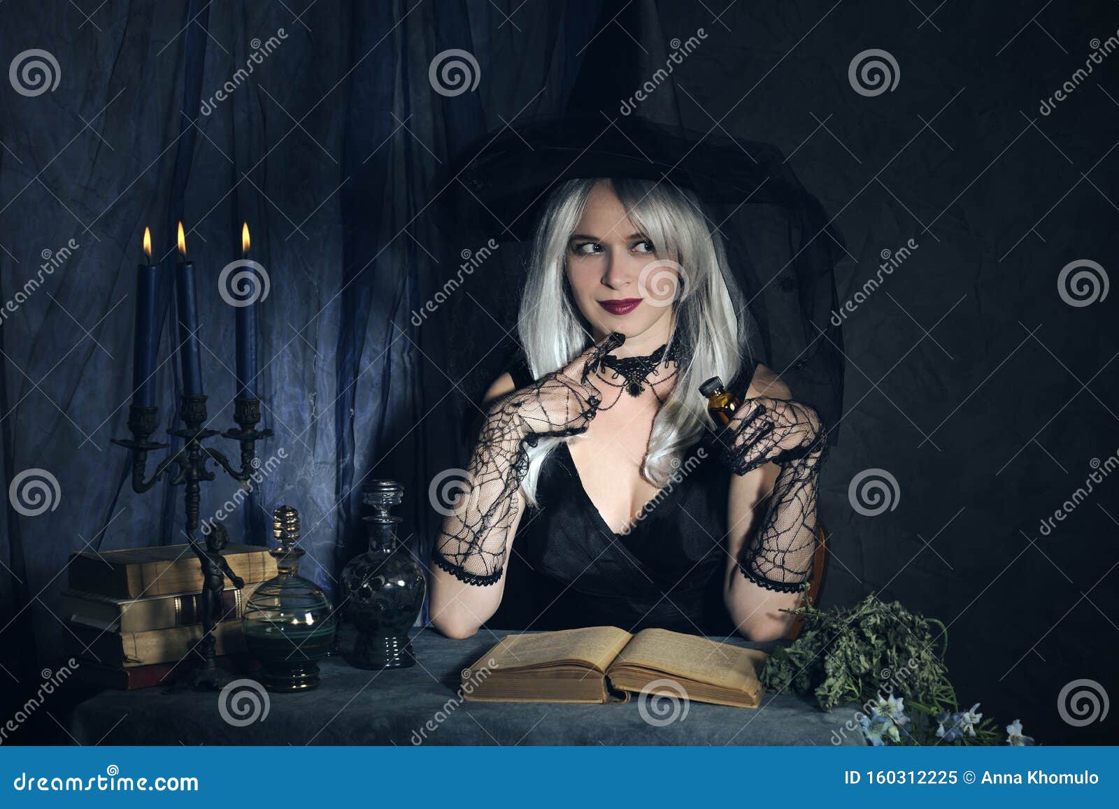 Witch at work stock image. Image of mystical, casts - 160312225