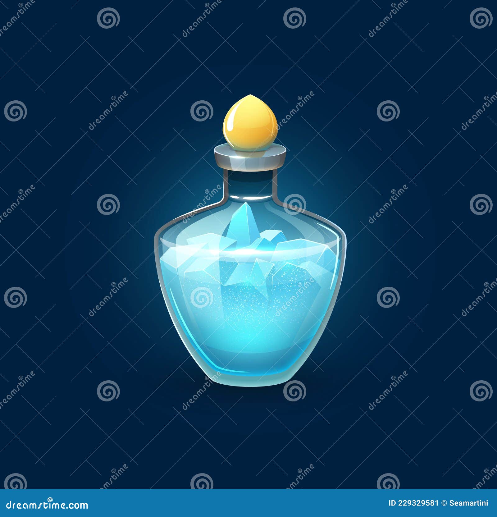 Witchcraft Bubble Potion Bottle with Frozen Ice Stock Vector ...