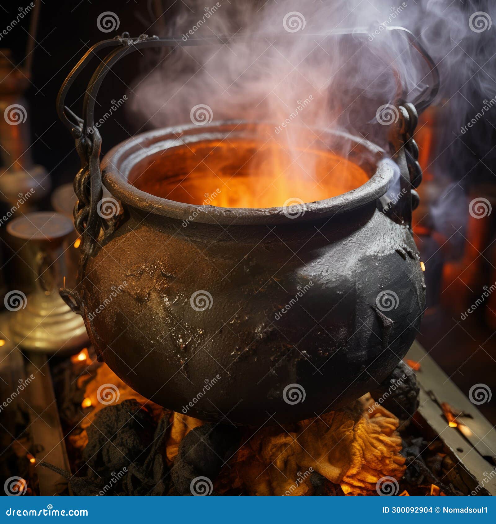 Witchcraft Cauldron with Brewing Magic Poison. Generative AI Stock ...