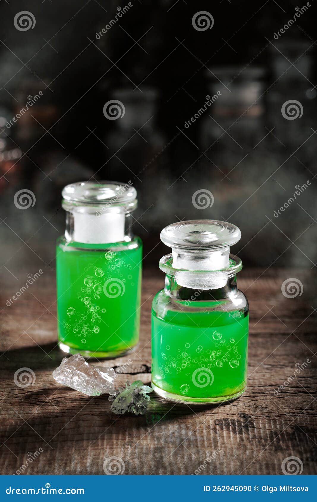 Witchcraft Still Life Concept with Potion, Herbs Ingredients and ...