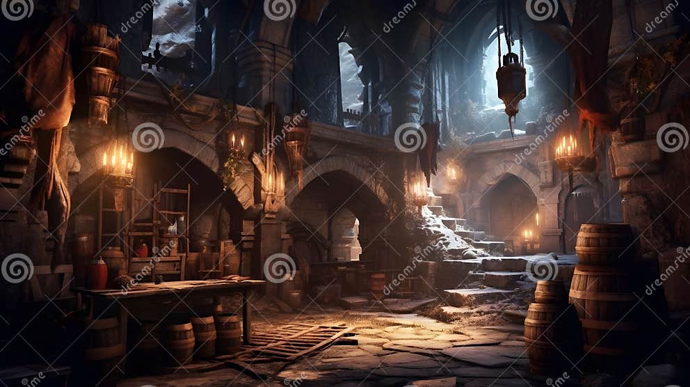 The witcher Environment stock illustration. Illustration of light ...