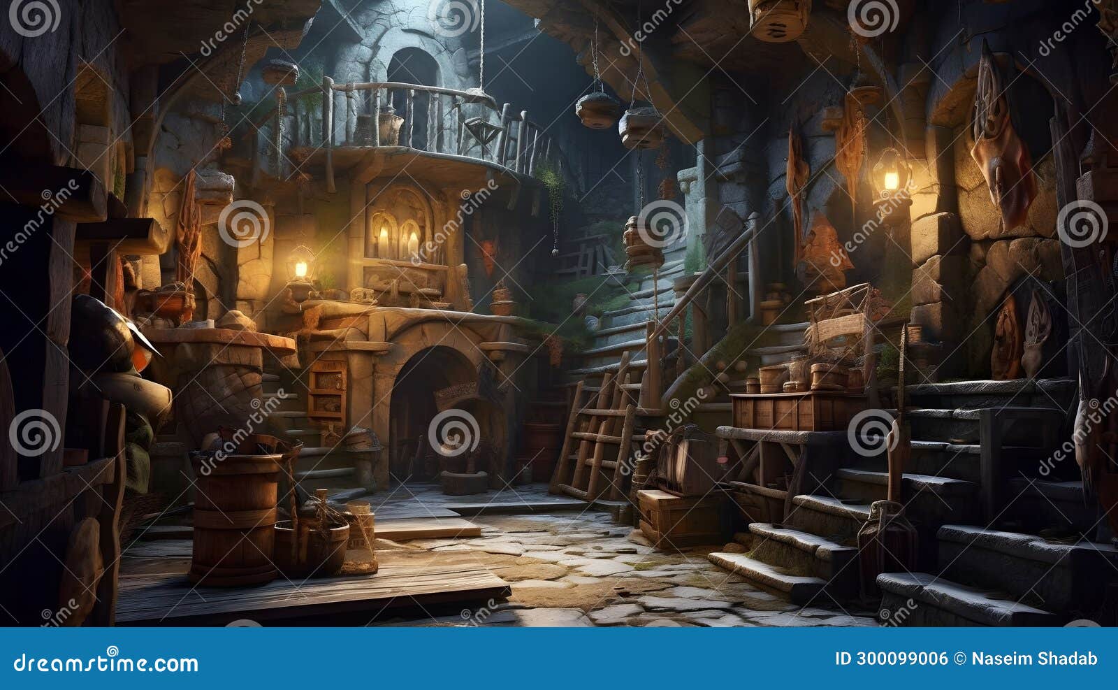 The witcher Environment stock illustration. Illustration of buildings ...