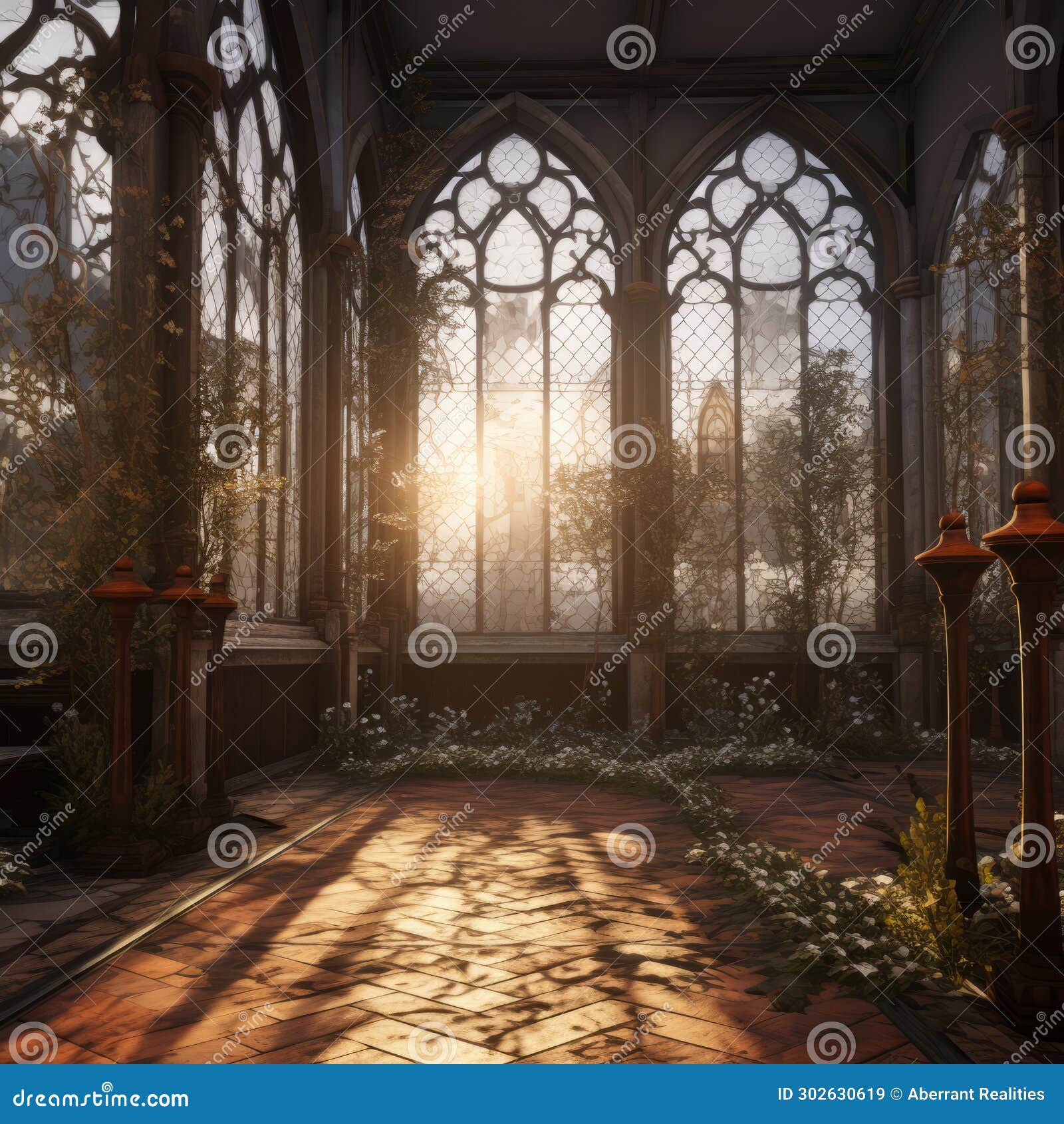 The Witcher 3 - Gothic Cathedral Stock Illustration - Illustration of ...