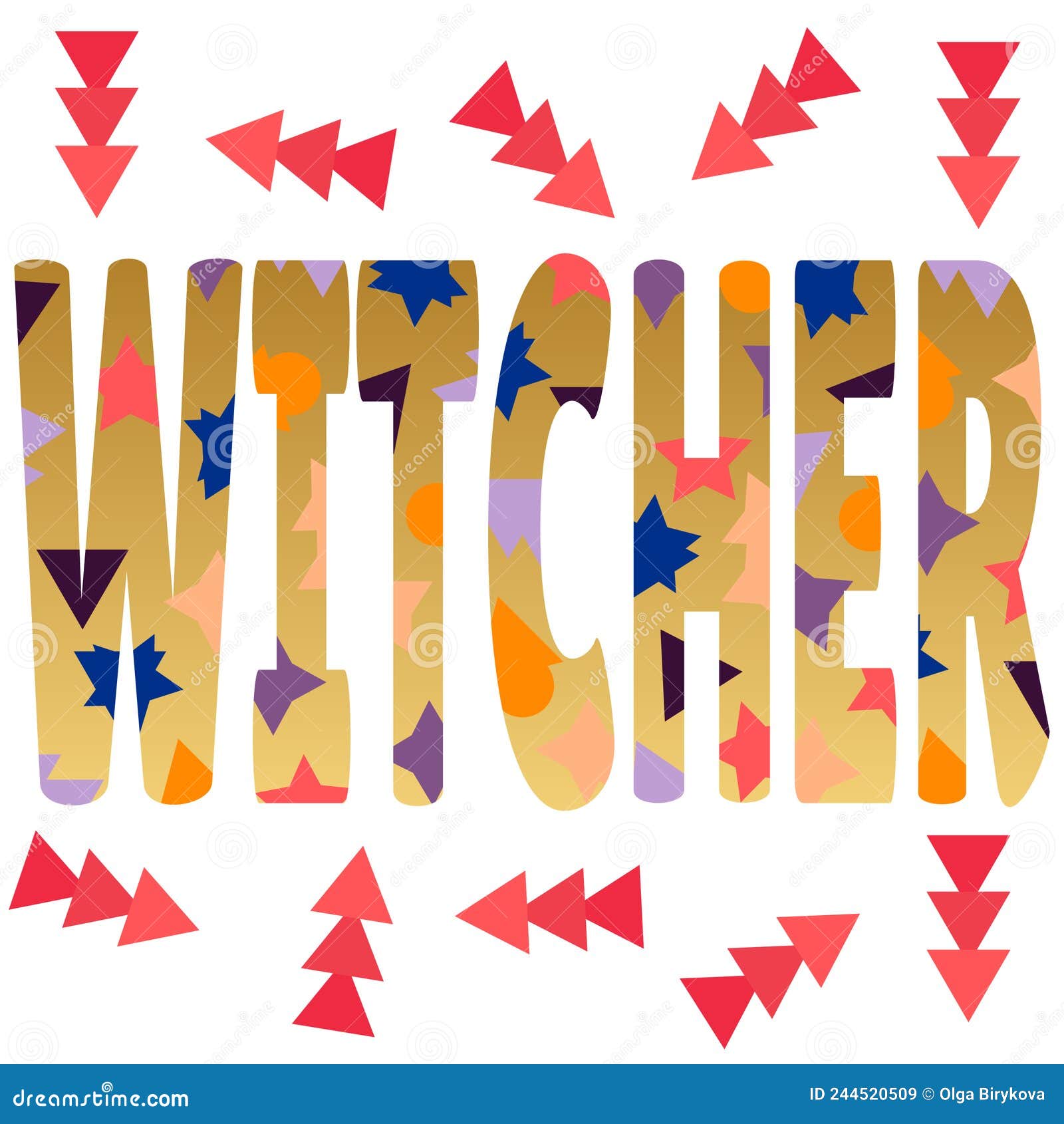 Witcher stock illustration. Illustration of wizard, print - 244520509