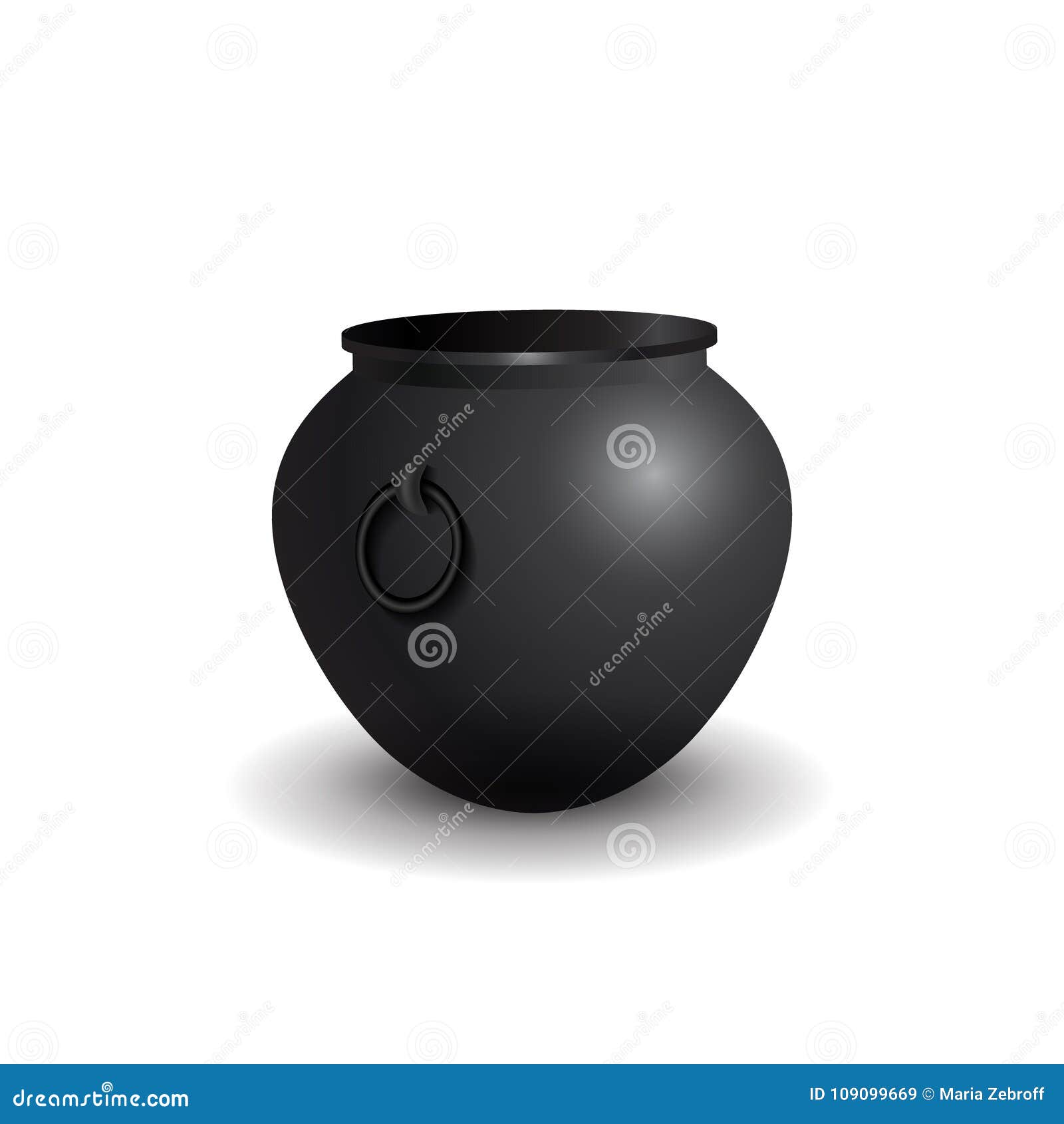 Cauldron Empty. Pot Isolated. Metal Boiler. Magic Witches Bowle Vector ...