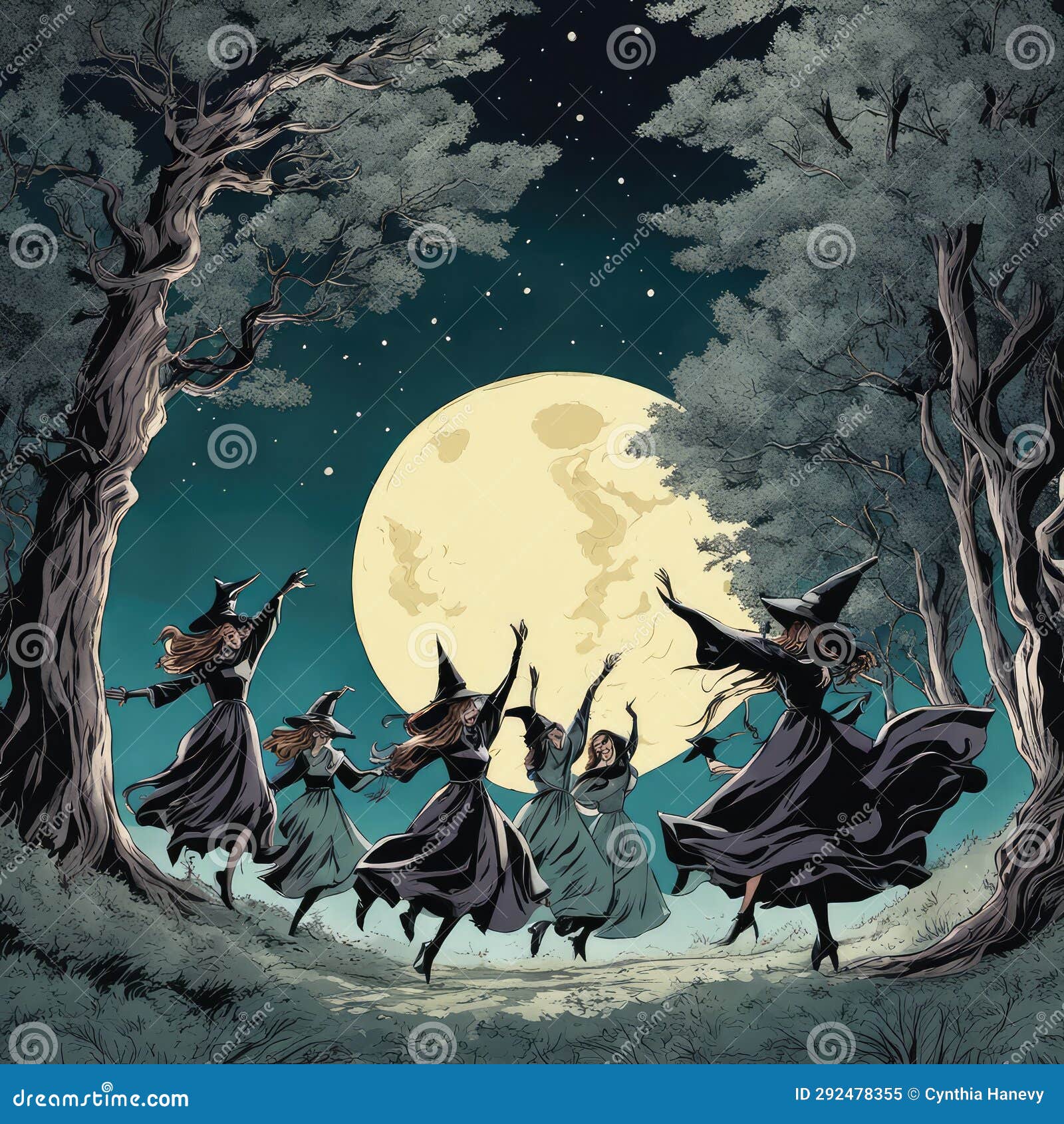 Coven Dancing Stock Illustrations – 28 Coven Dancing Stock ...