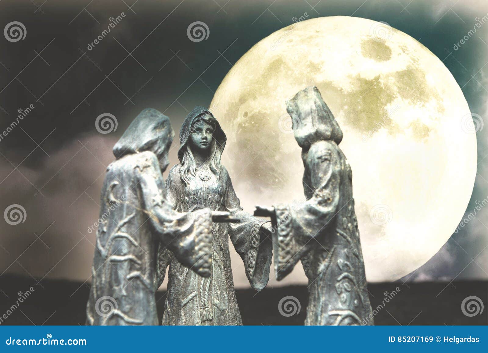 Witches and moonlight stock image. Image of ritual, doomed - 85207169