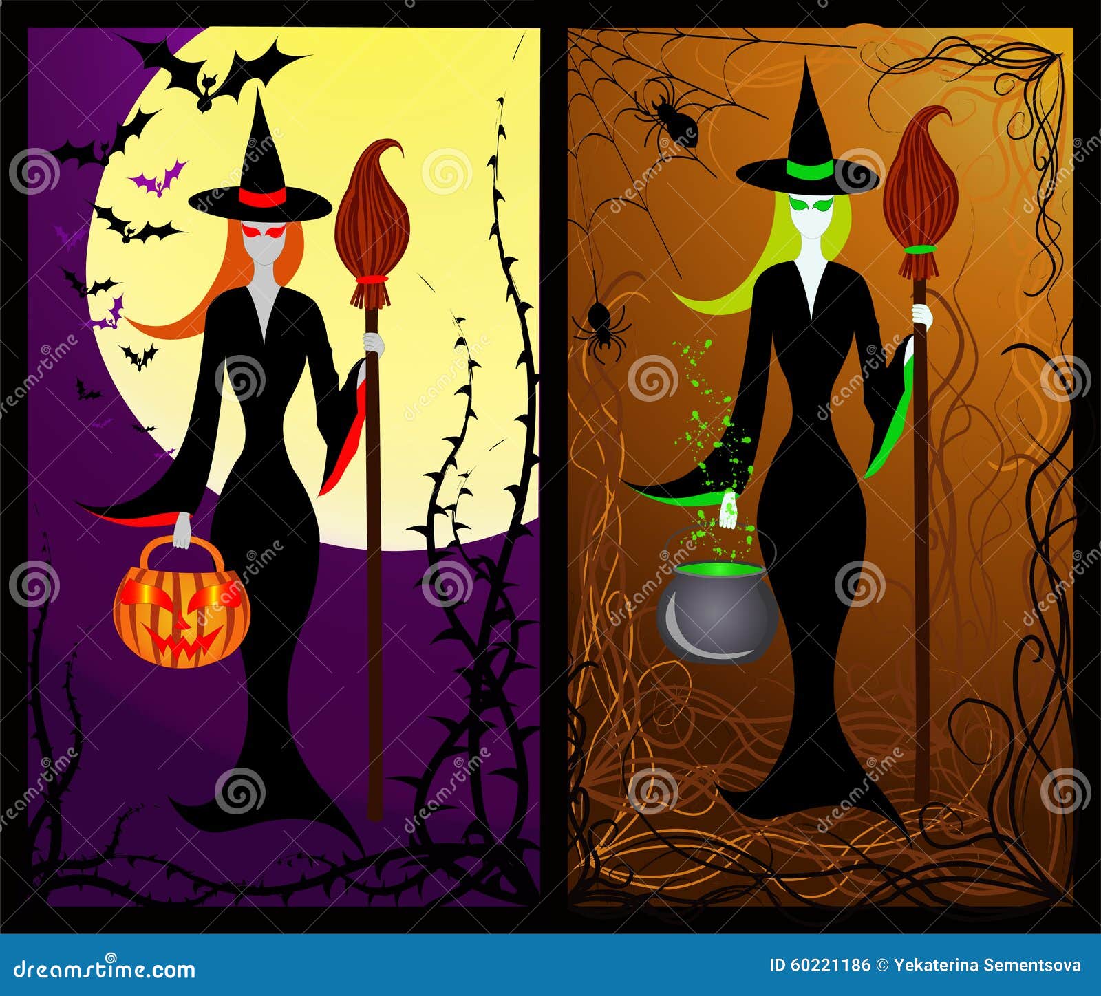 Witches (vector) stock vector. Illustration of hebenon - 60221186