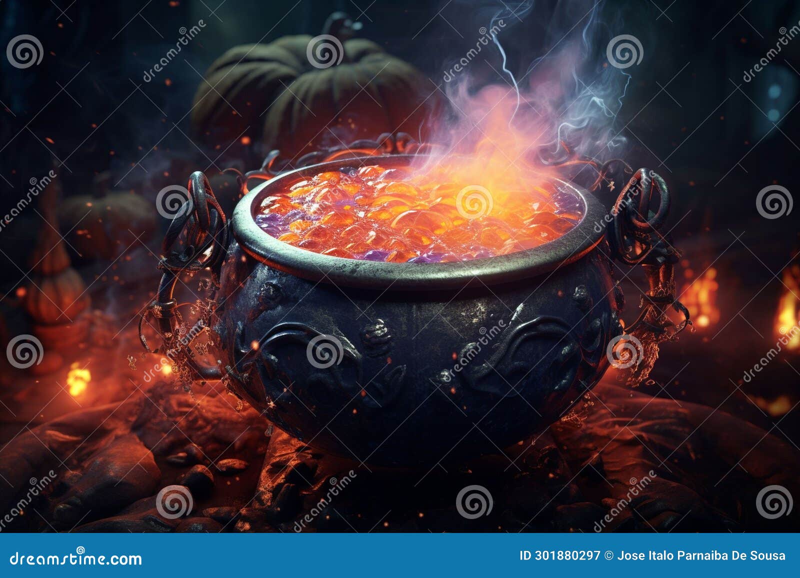 Witchs Potion Cauldron A Witchs Cauldron Royalty-Free Stock Image ...