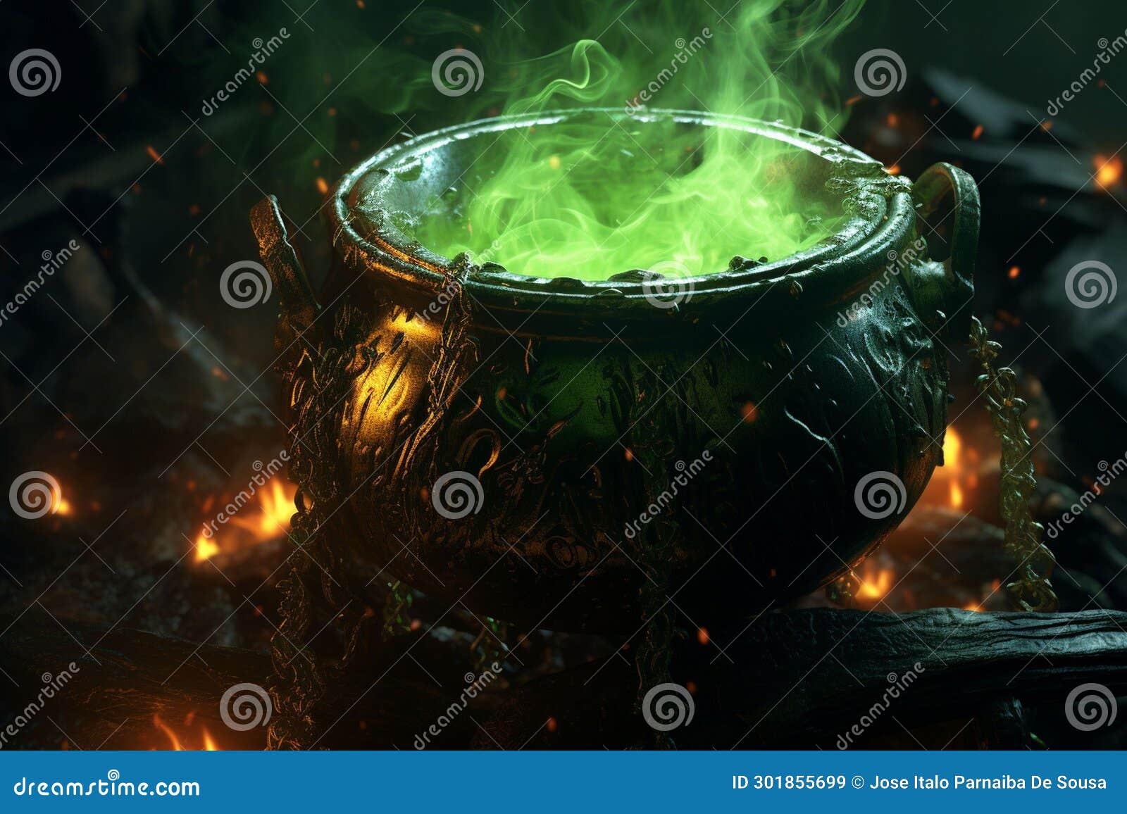 Witchs Potion Cauldron A Witchs Cauldron Royalty-Free Stock Image ...