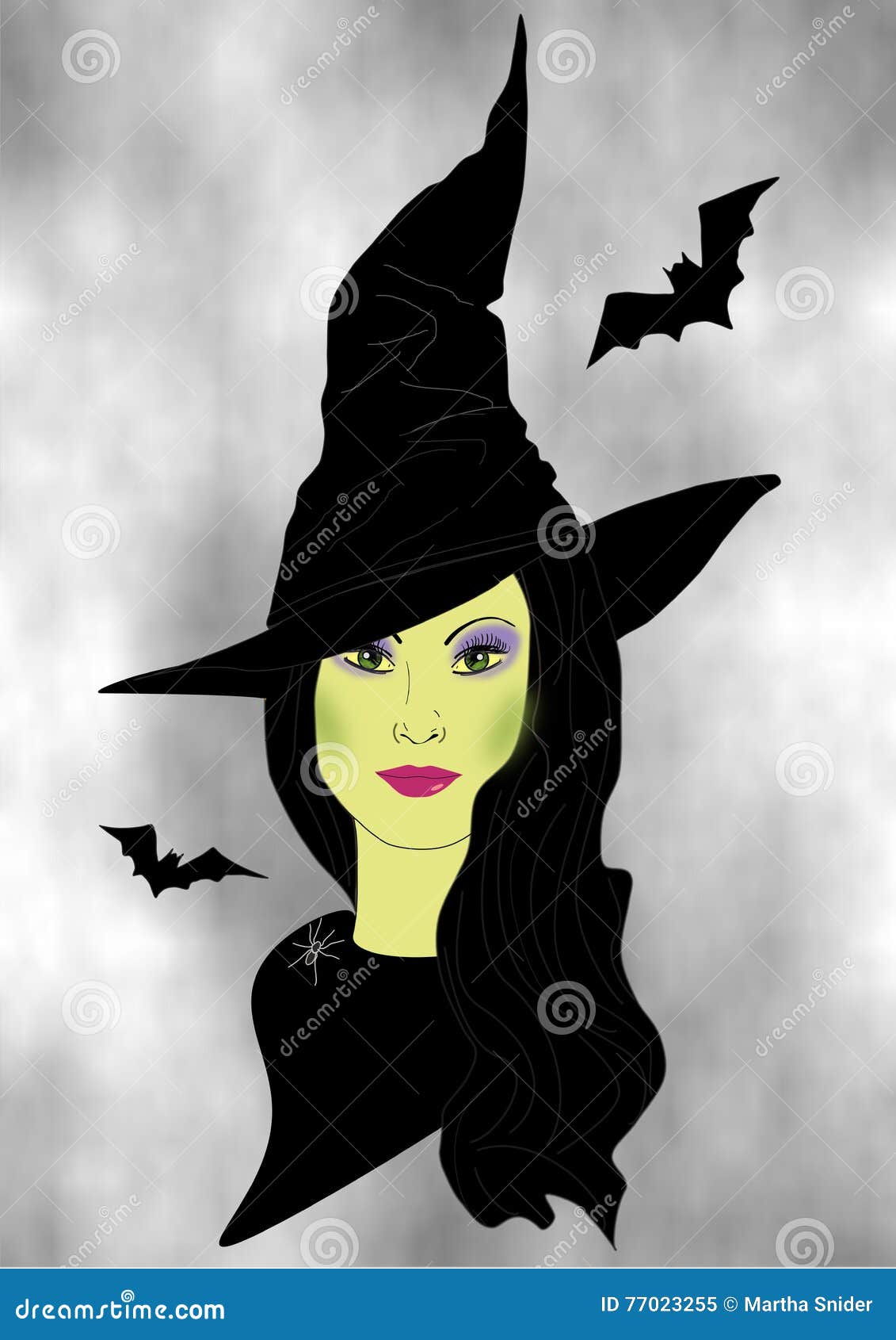 Bewitching Woman With Red Hair. Abstract Drawing. Royalty-Free Stock ...