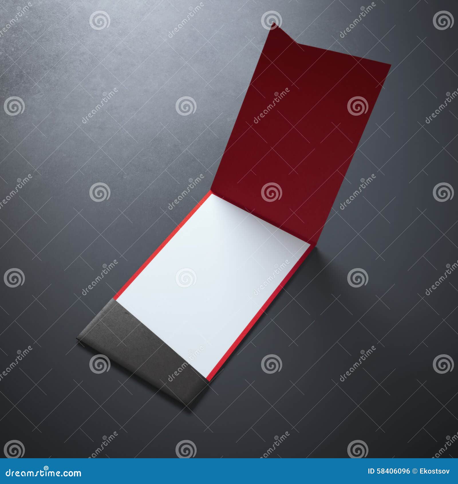 Wite Business Card Inside of Red Stock Photo - Image of marketing, note ...