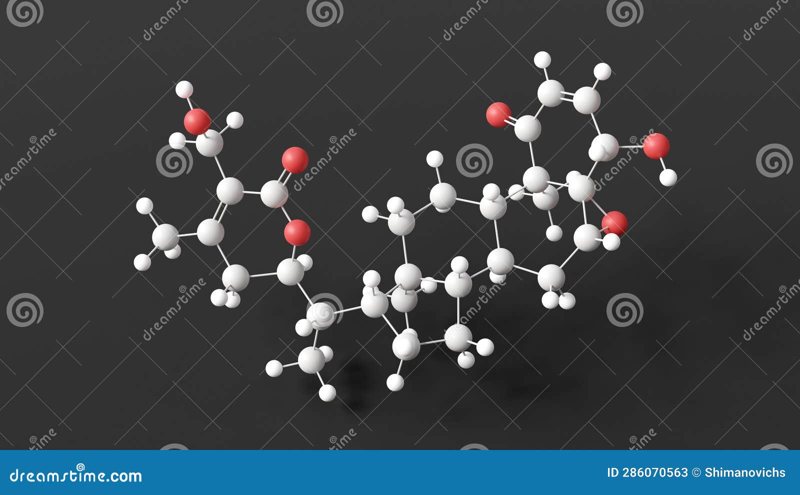 Withaferin A Molecule, Molecular Structure, Steroidal Lactone, Ball And ...