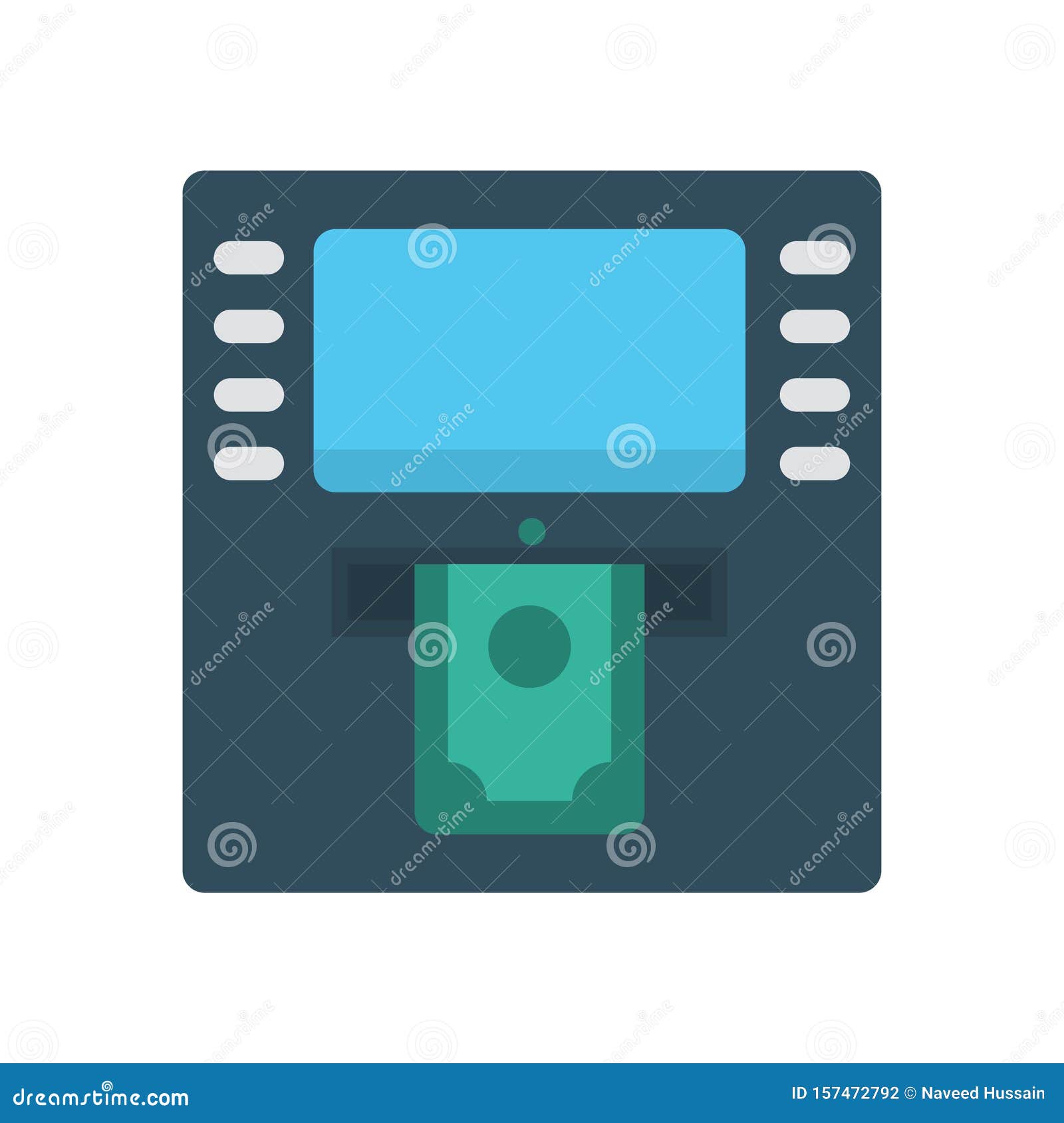 Withdraw flat vector icon stock vector. Illustration of transaction ...