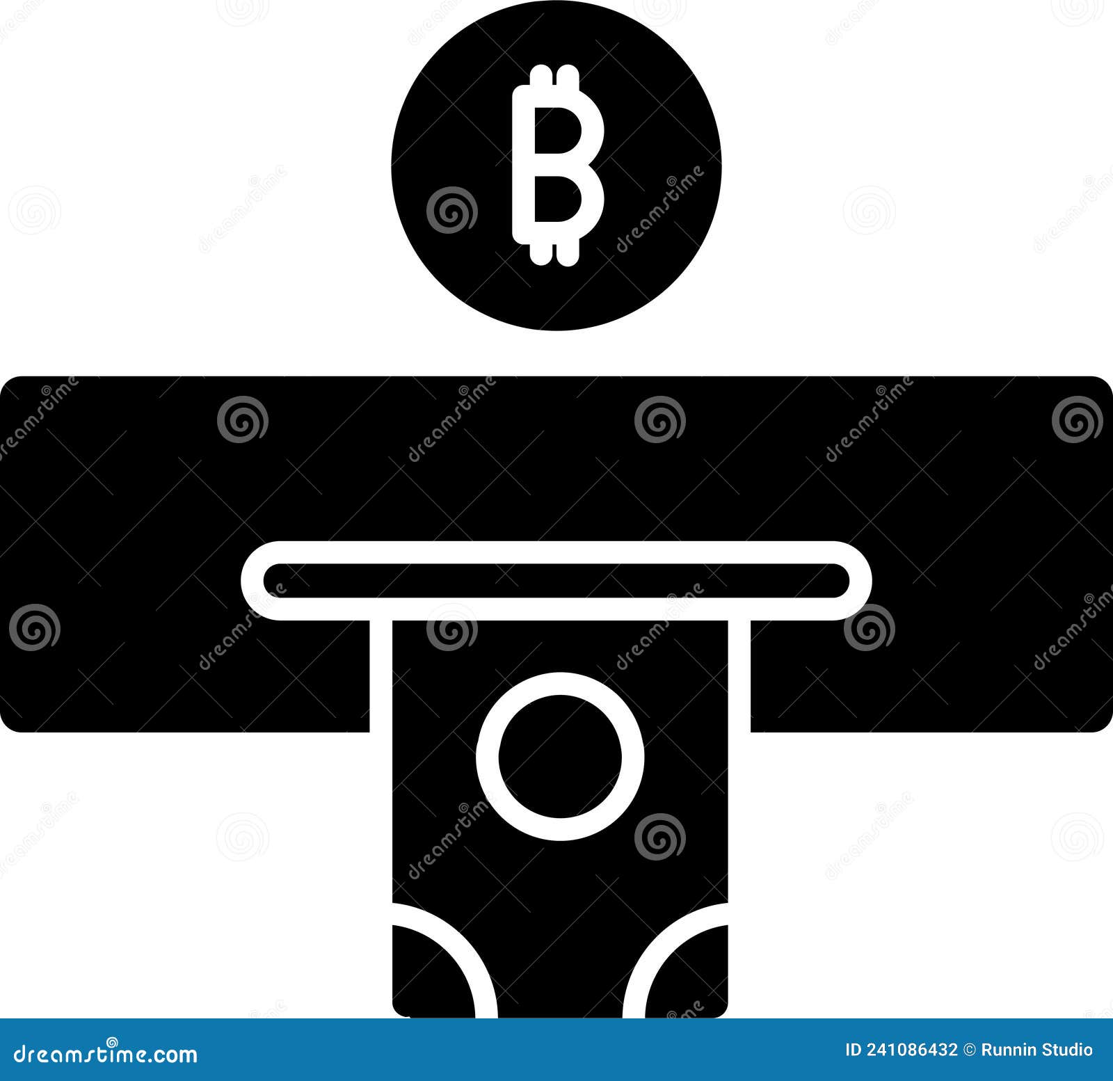 Withdraw Icon stock vector. Illustration of financial - 241086432