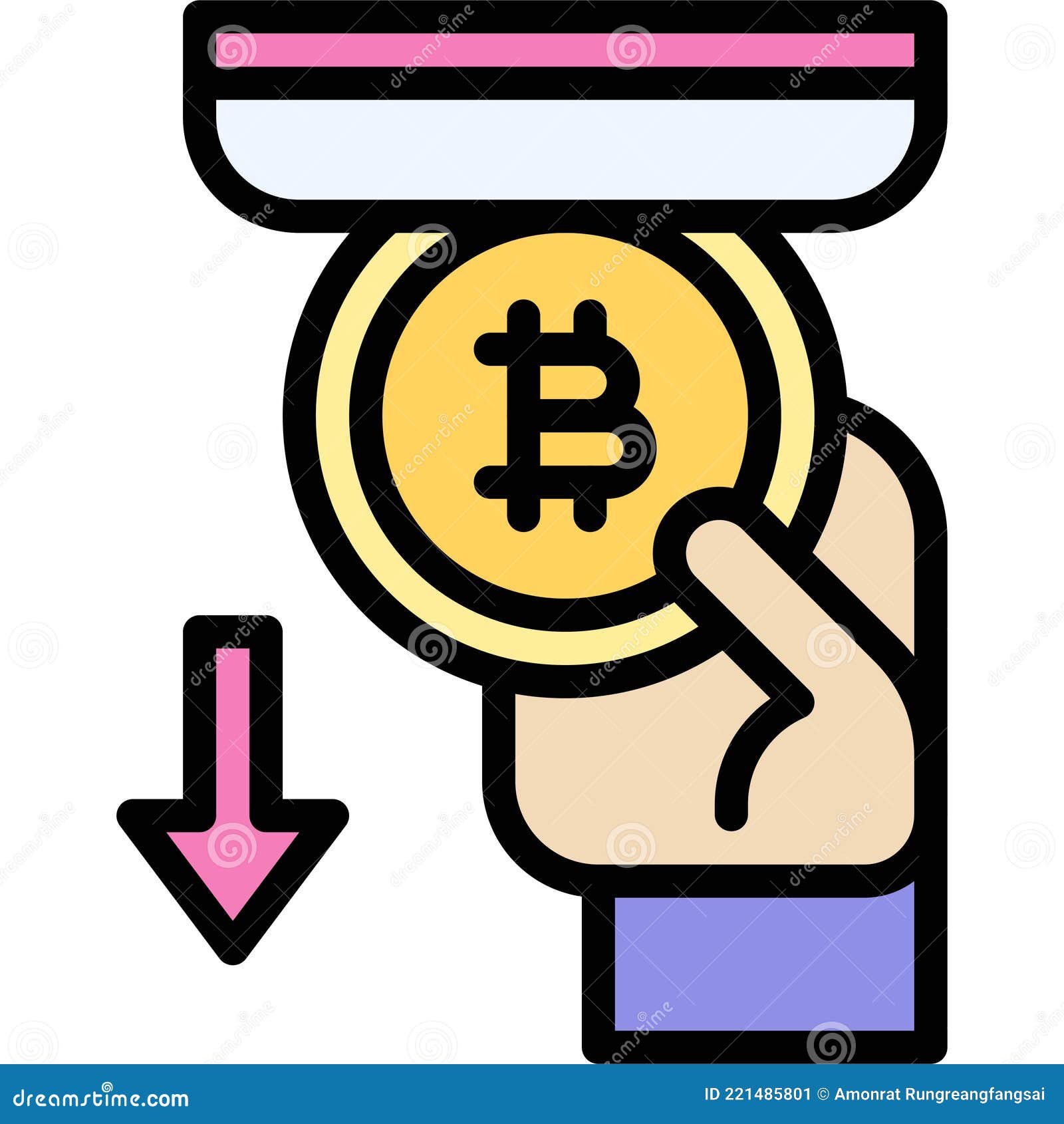 Withdraw Icon, Cryptocurrency Related Vector Stock Vector - Illustration of finance, bitcoin ...