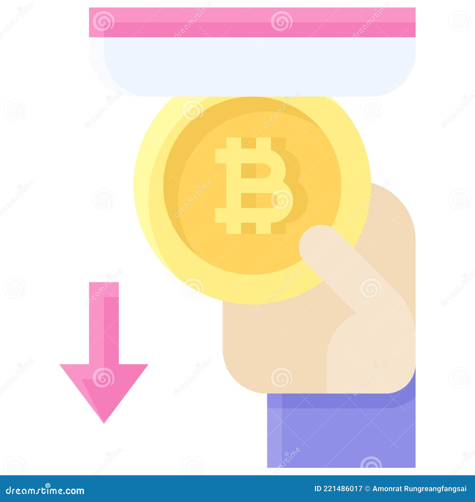 Withdraw Icon, Cryptocurrency Related Vector Stock Vector - Illustration of digital, finance ...