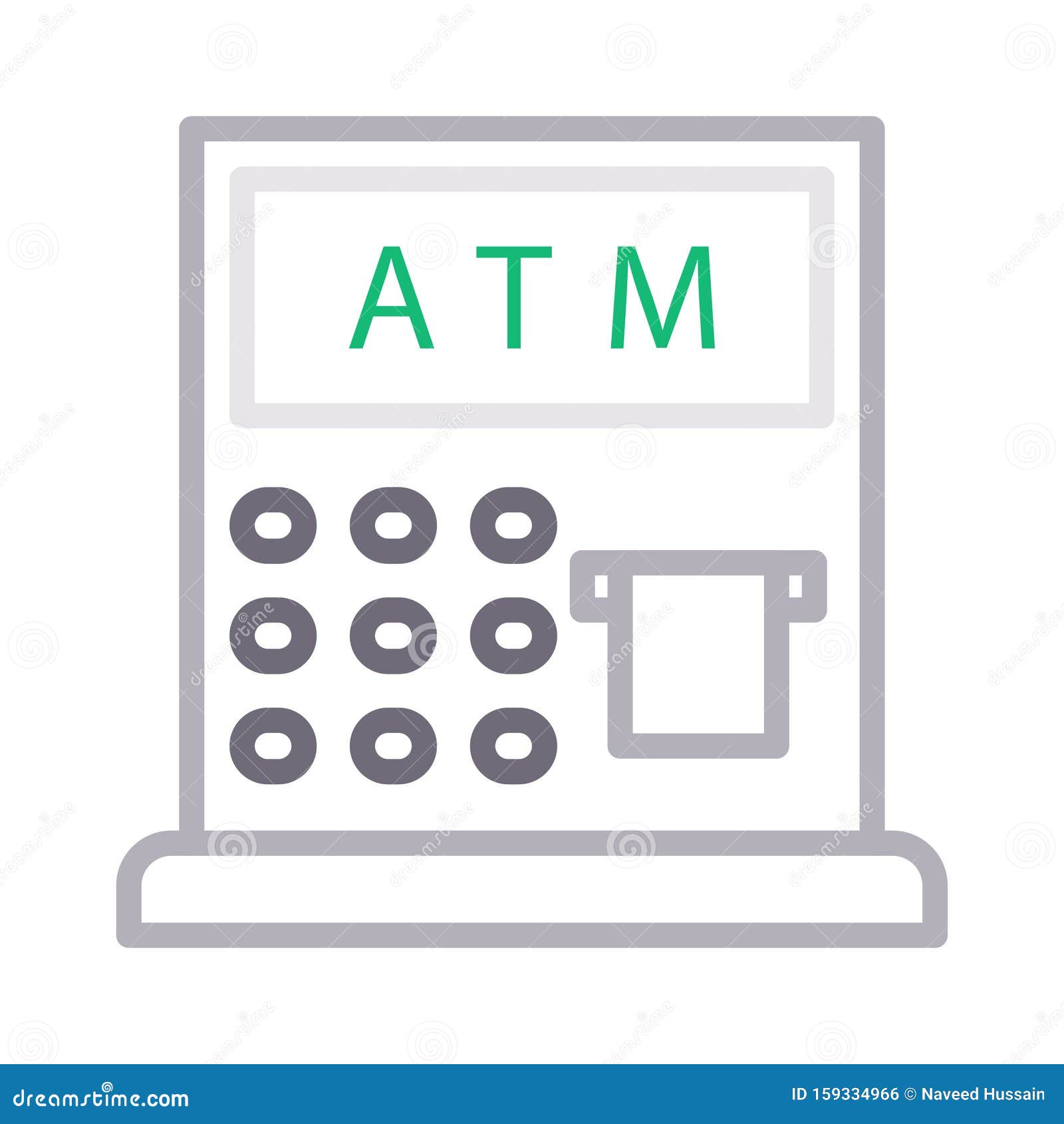 Withdraw Vector Color Line Icon Stock Illustration - Illustration of ...