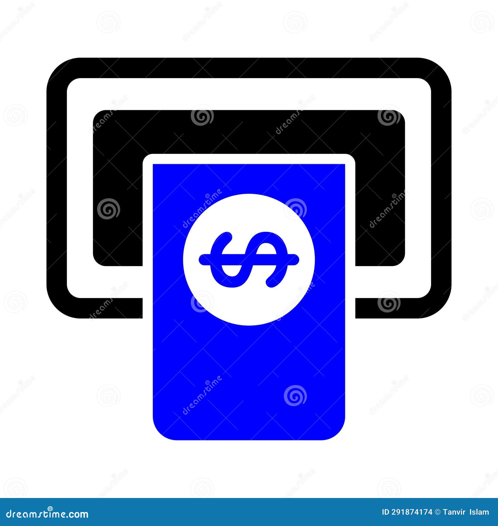 Withdraw Money Icon stock vector. Illustration of bangladesh - 291874174
