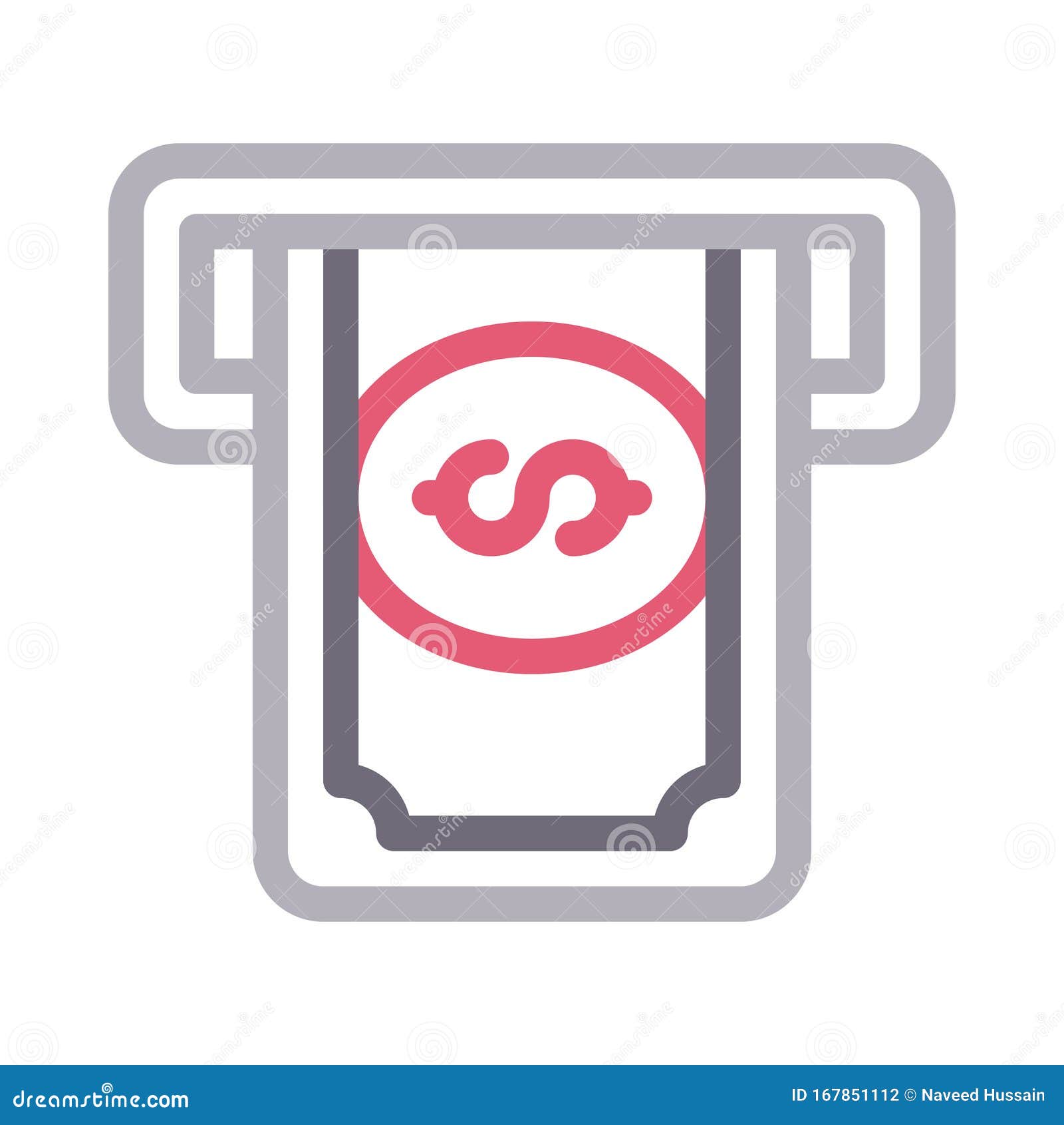 Withdraw Vector Color Line Icon Stock Illustration - Illustration of ...