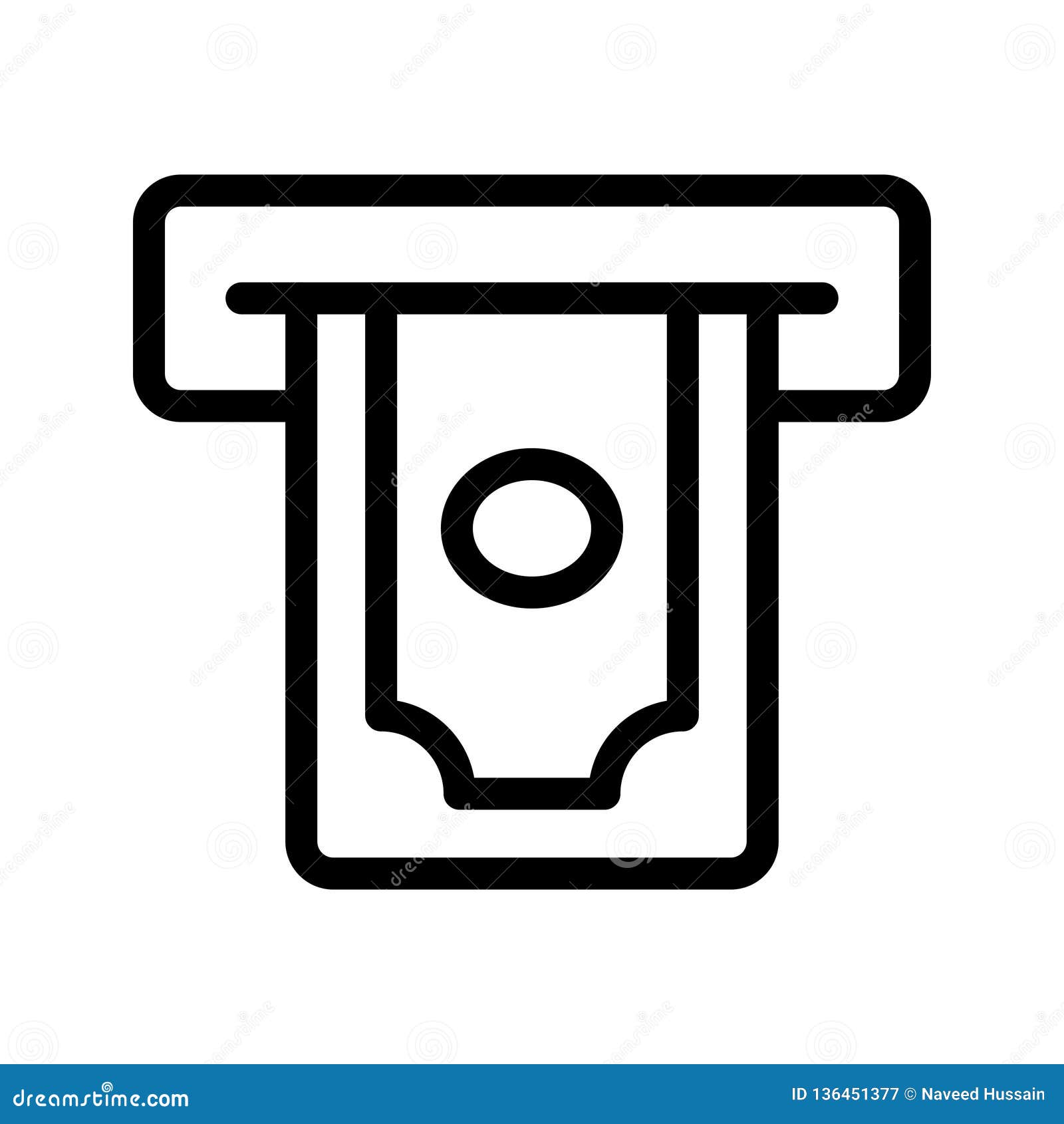 Withdraw vector line icon stock illustration. Illustration of graph ...