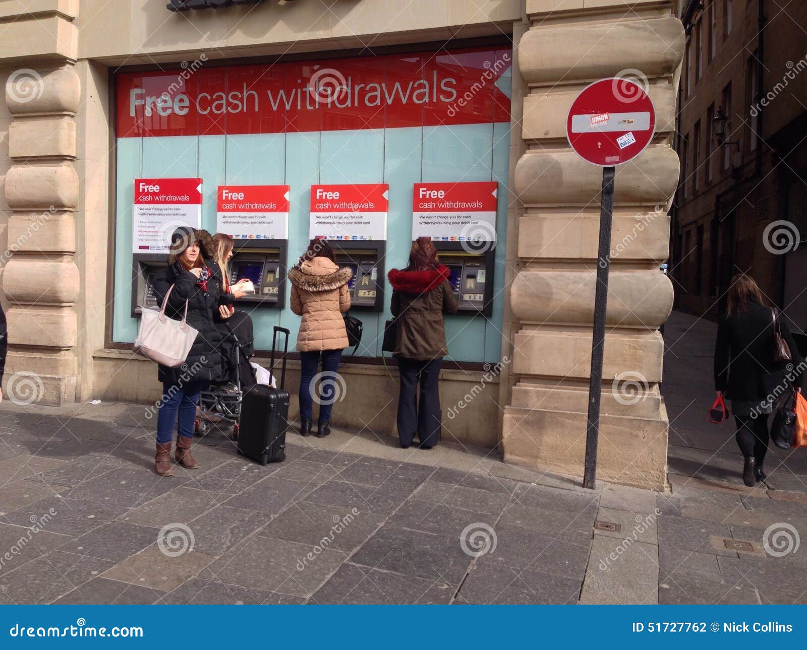 Withdrawing money editorial photography. Image of point - 51727762