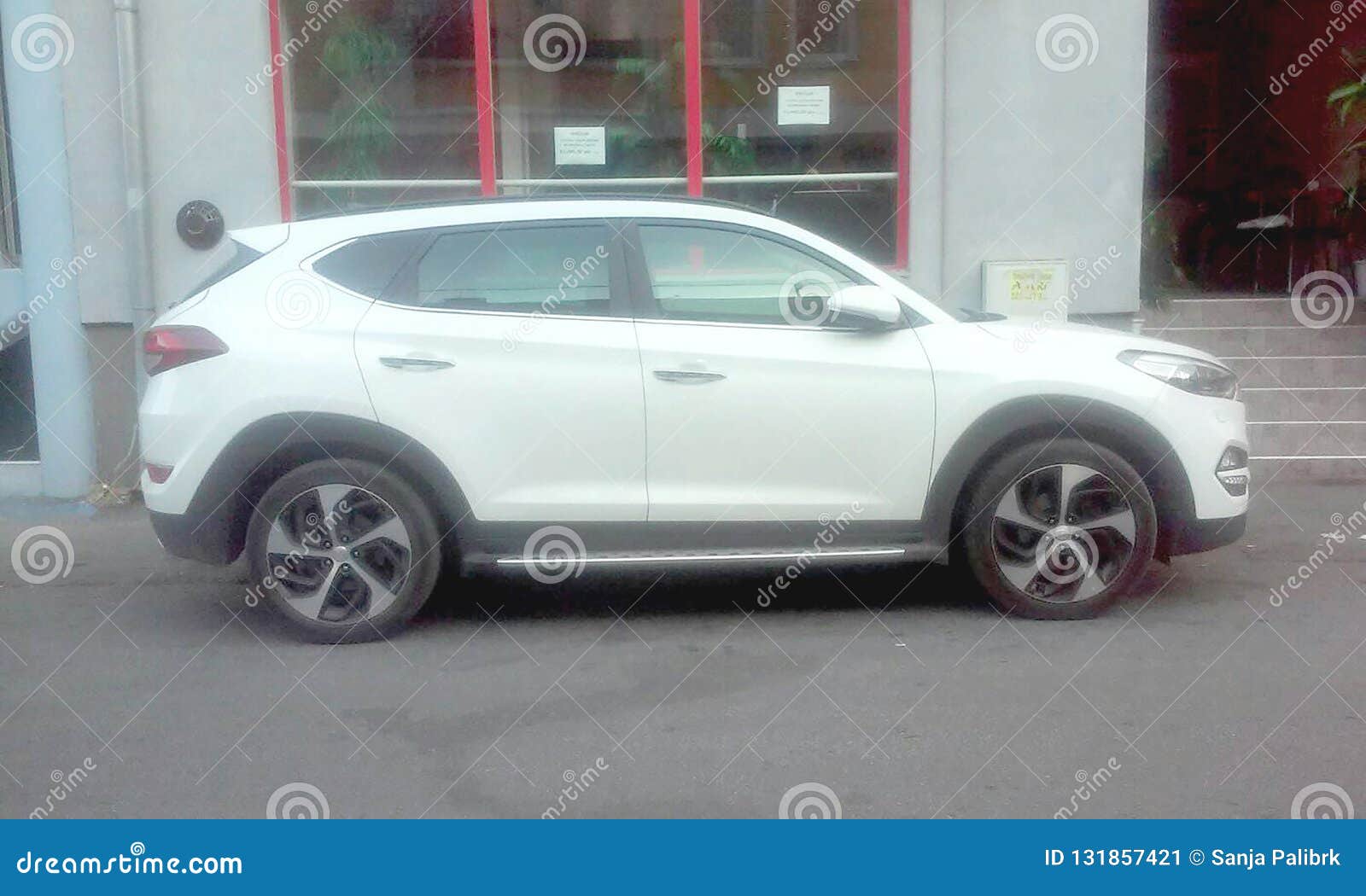 Withe car stock image. Image of city, right, withe, corner - 131857421