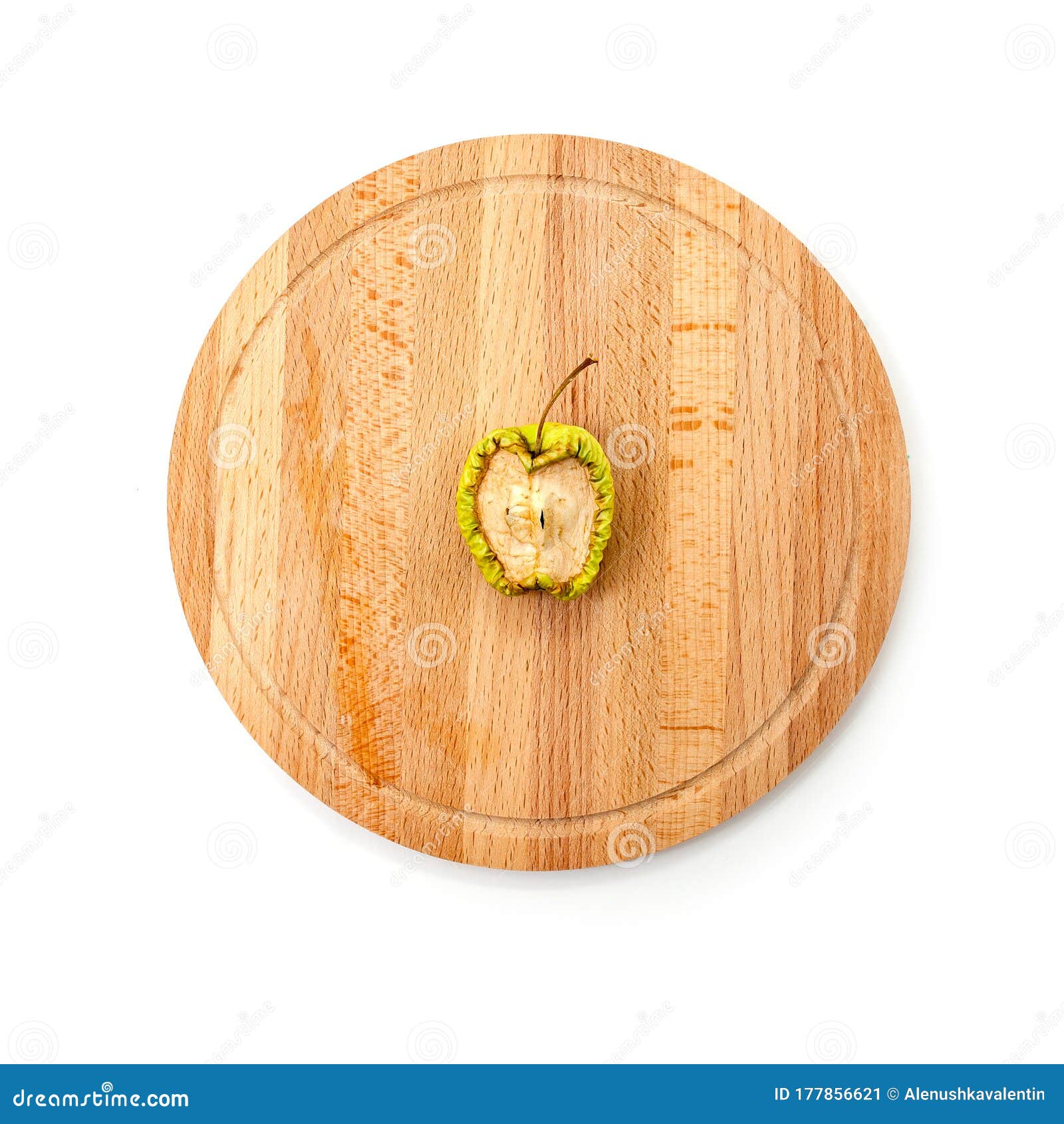 Withered apple isolated stock image. Image of time, closeup - 177856621