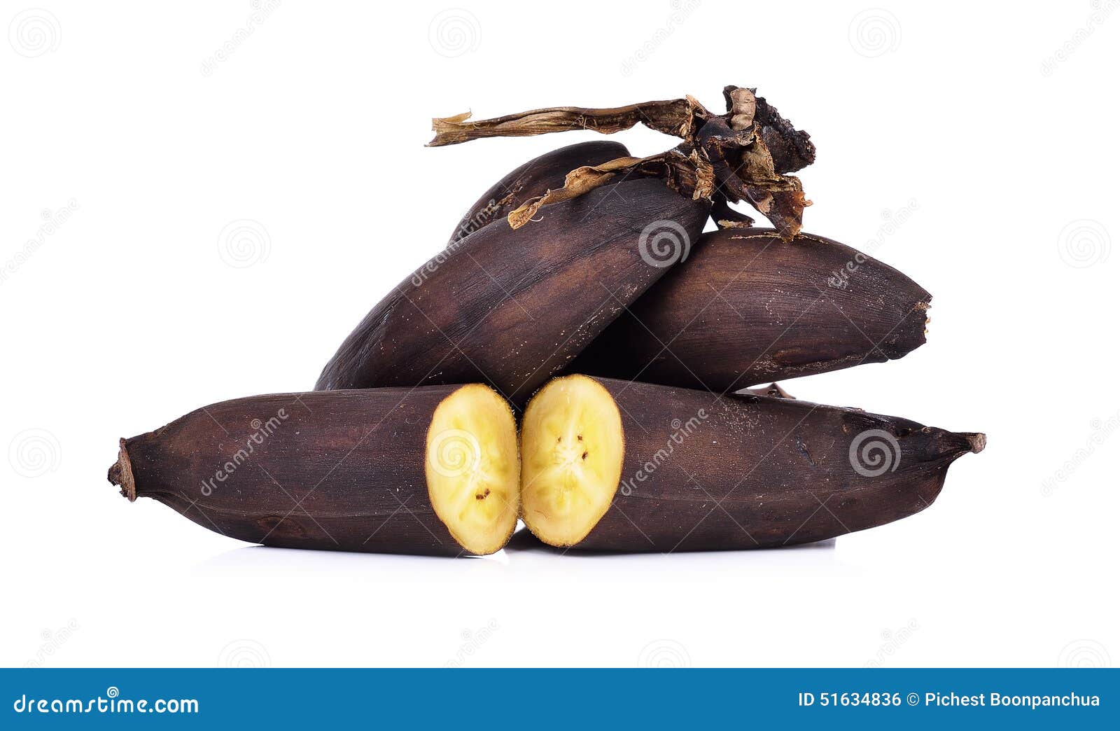 Withered Banana Isolated on White Background Stock Photo - Image of ...