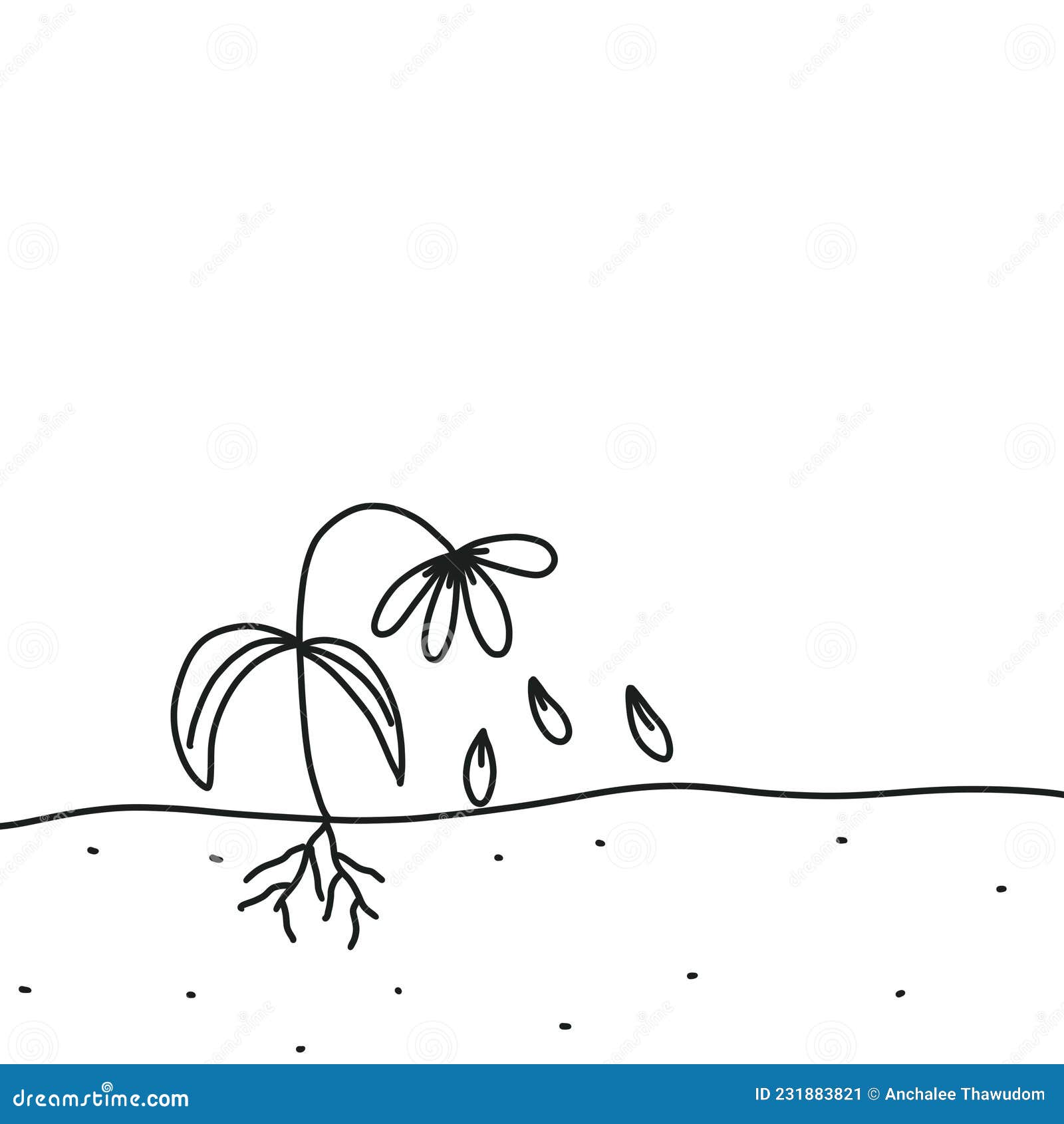 Withered flower stock illustration. Illustration of document - 231883821