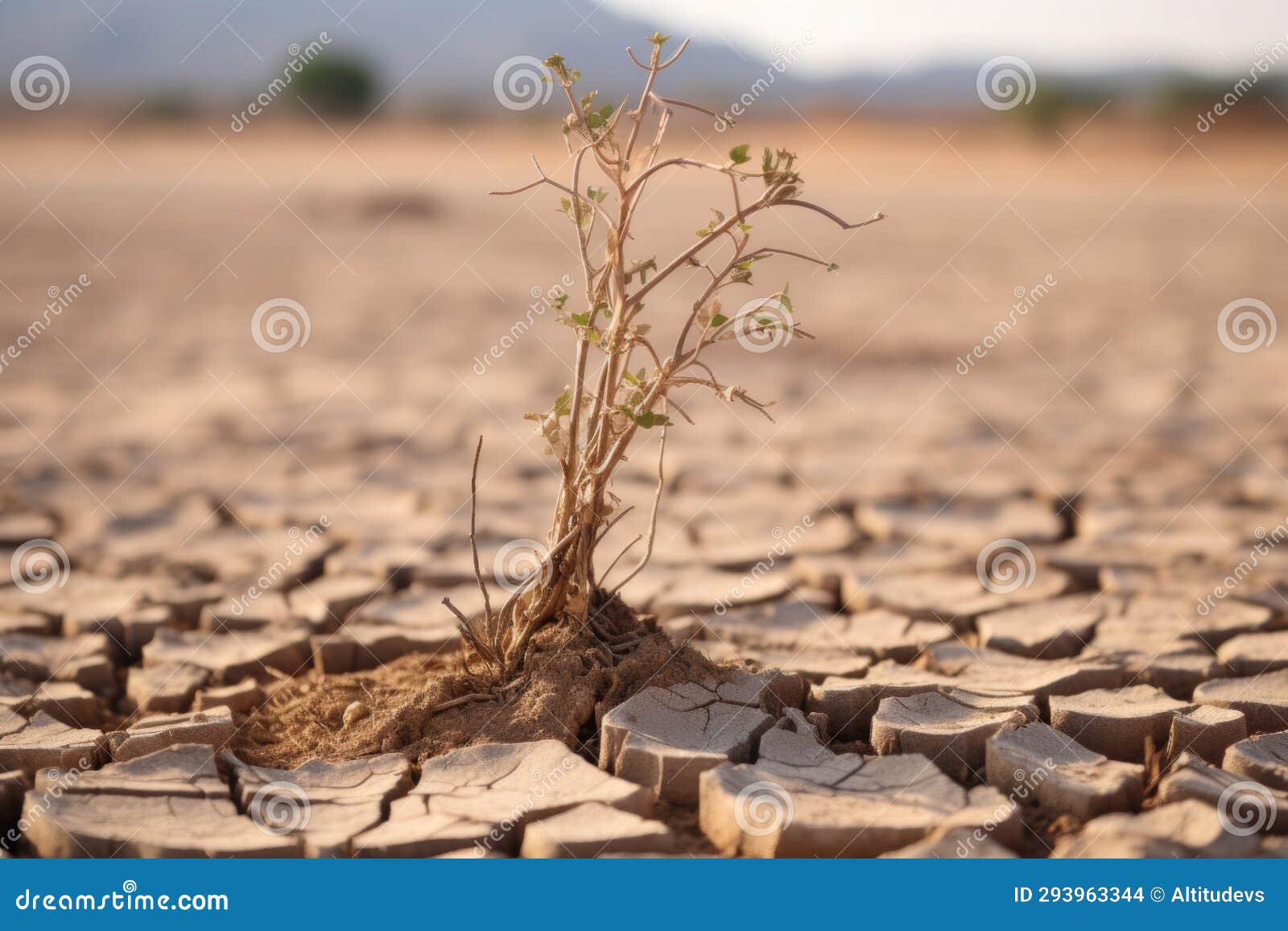 Withered plant on dry soil stock photo. Image of withered - 293963344
