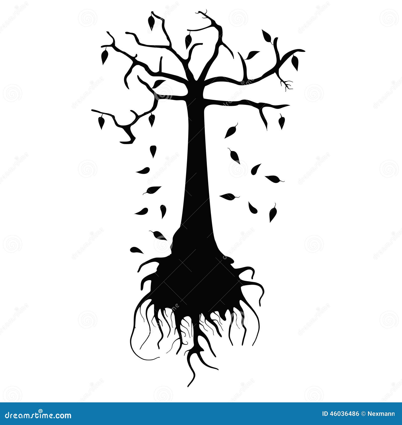 Withering Tree Vector Illustration | CartoonDealer.com #46036486
