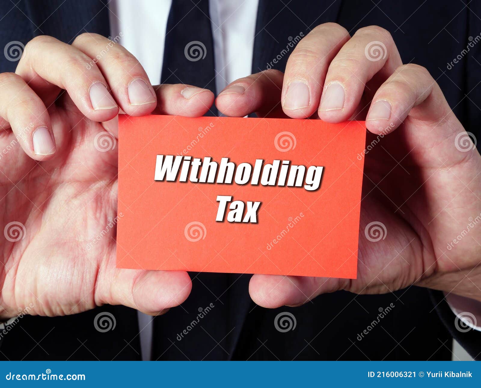 Withholding Tax Phrase on the Page Stock Image - Image of economy ...