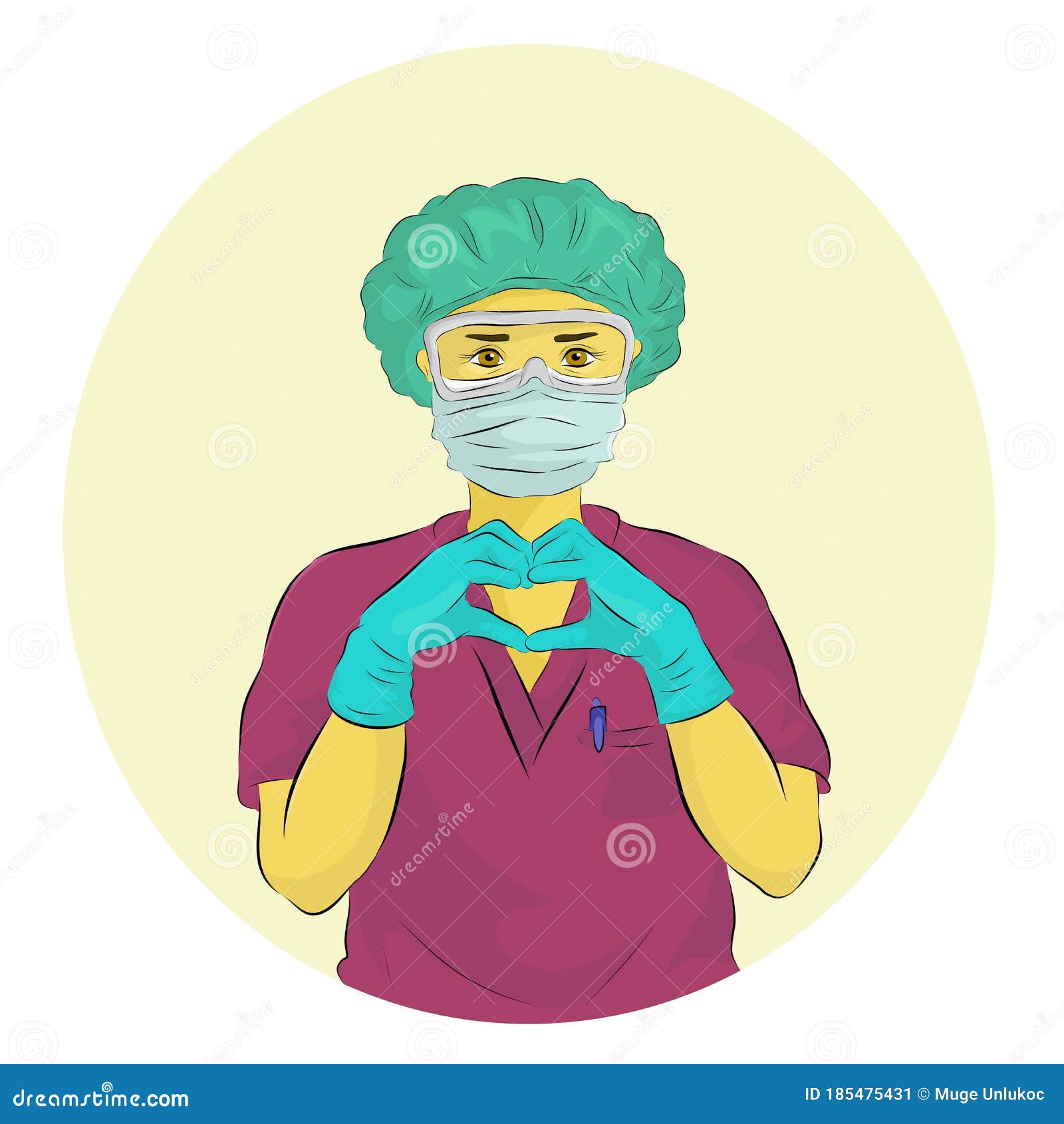 Medical Staff With PPE Vector Illustration | CartoonDealer.com #177123850