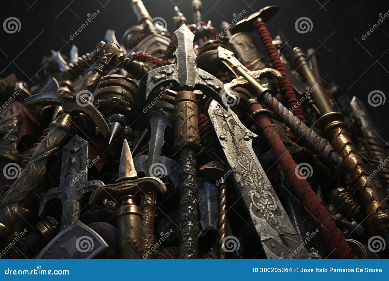 Witness an Array of Finely Crafted Warhammers Stock Illustration ...