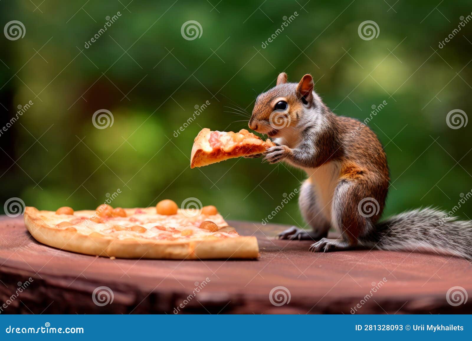 Cheeky Thief: Mischievous Squirrel and the Stolen Pizza Stock ...