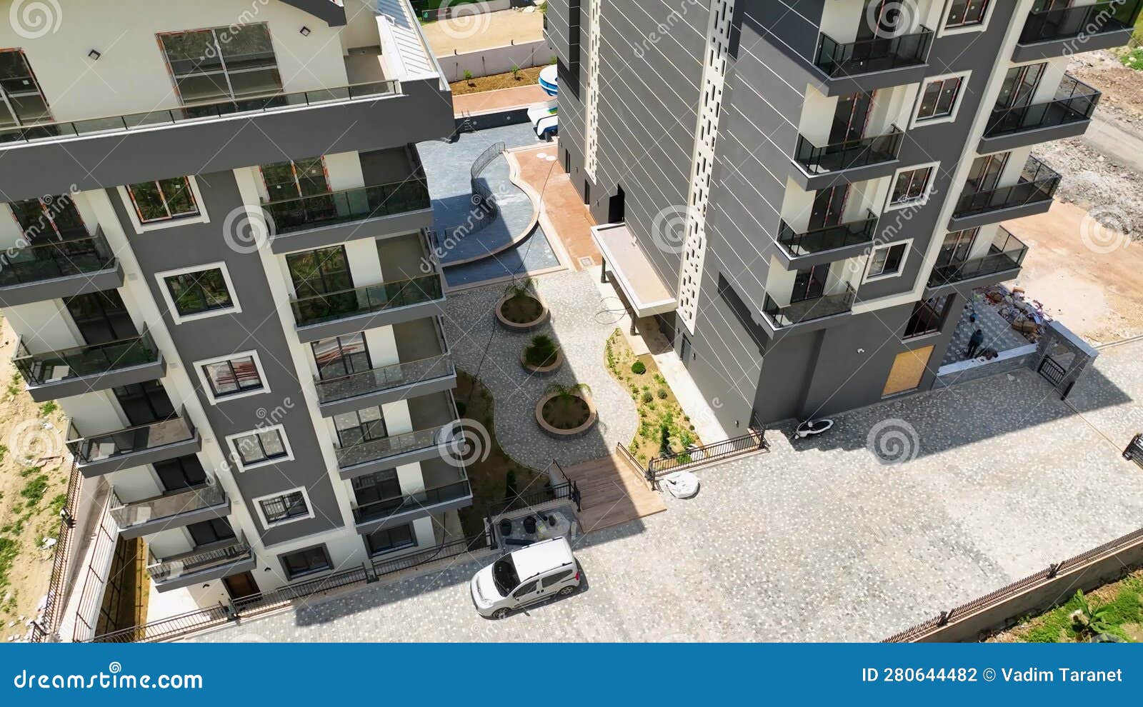 Efficient Development: Aerial View of Rapidly Constructed Homes and ...