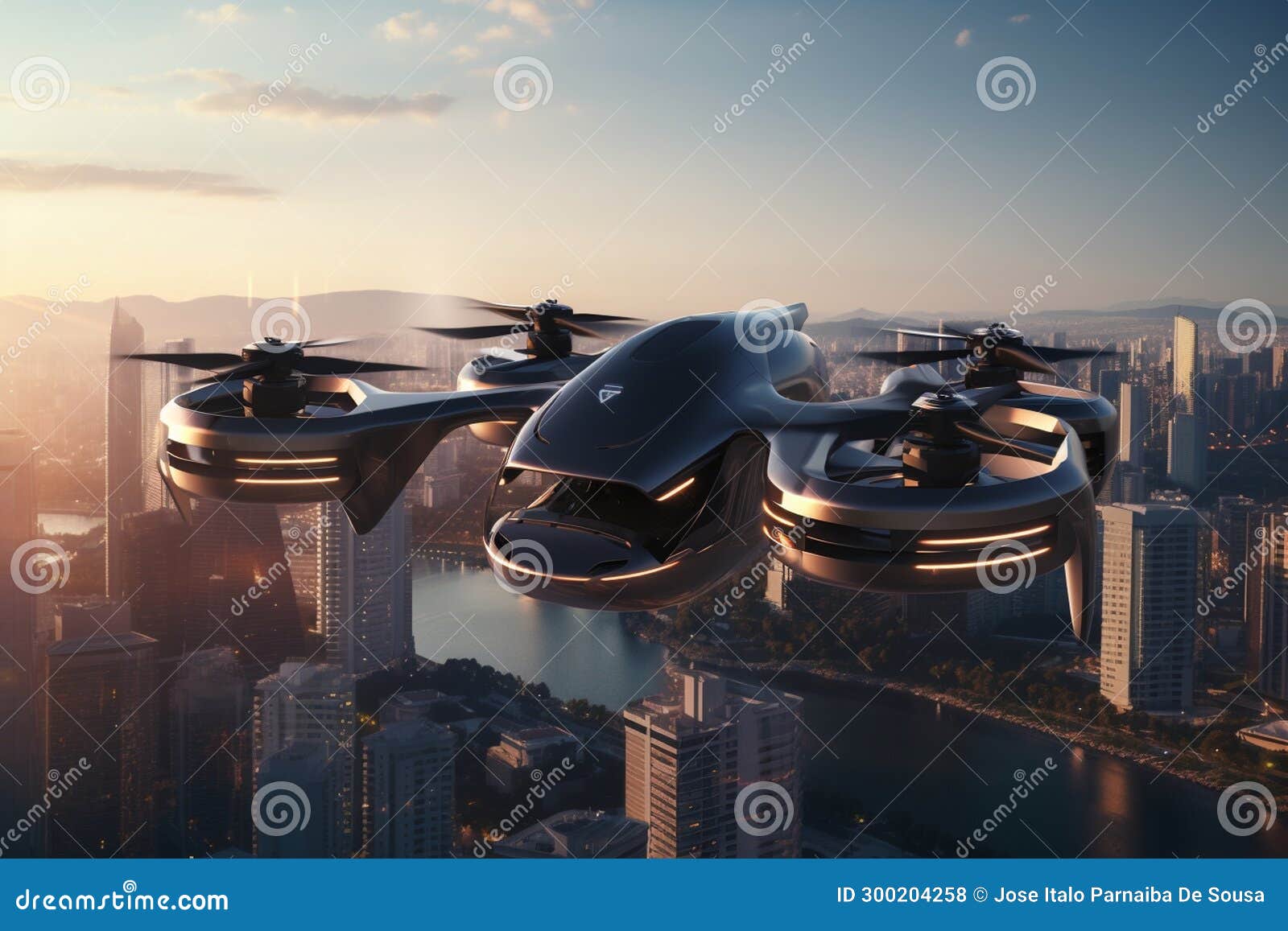 Witness a Formation of Electric Vertical Takeoff Stock Illustration ...