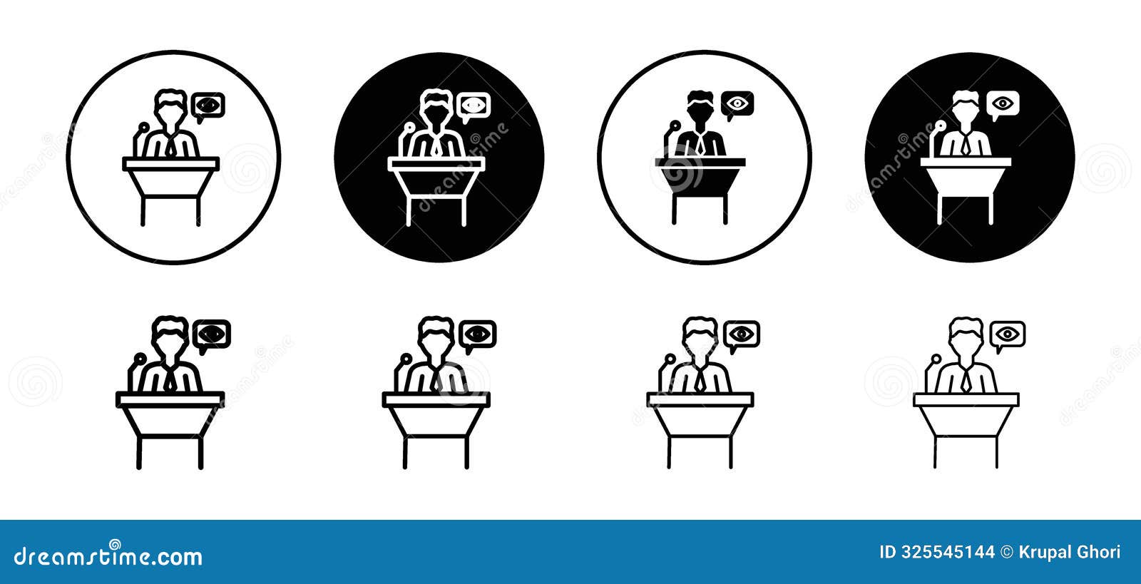 Law Witness Box And Witness Icon Vector Illustration | CartoonDealer ...