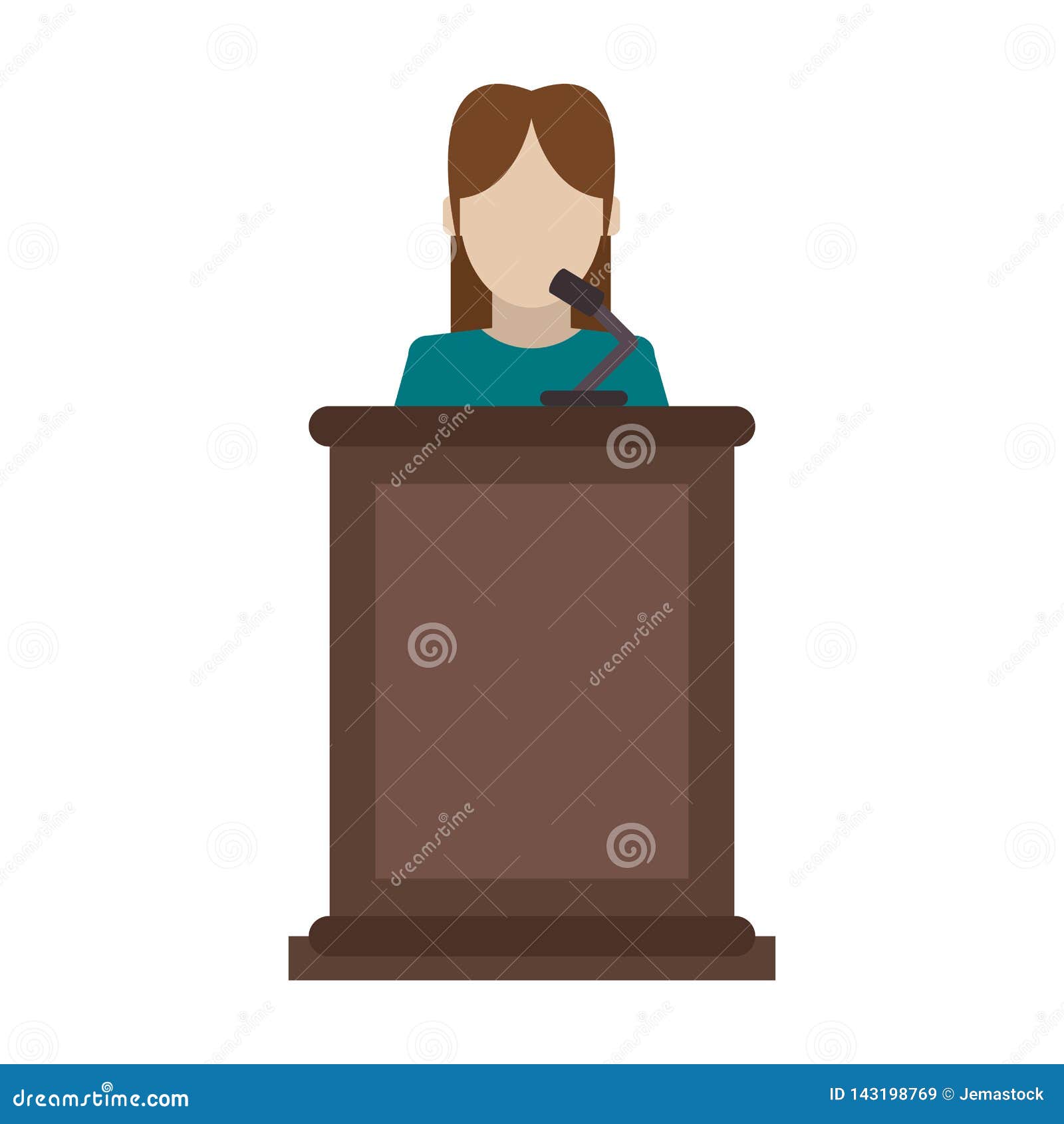 Witness talking on podium stock vector. Illustration of resources ...