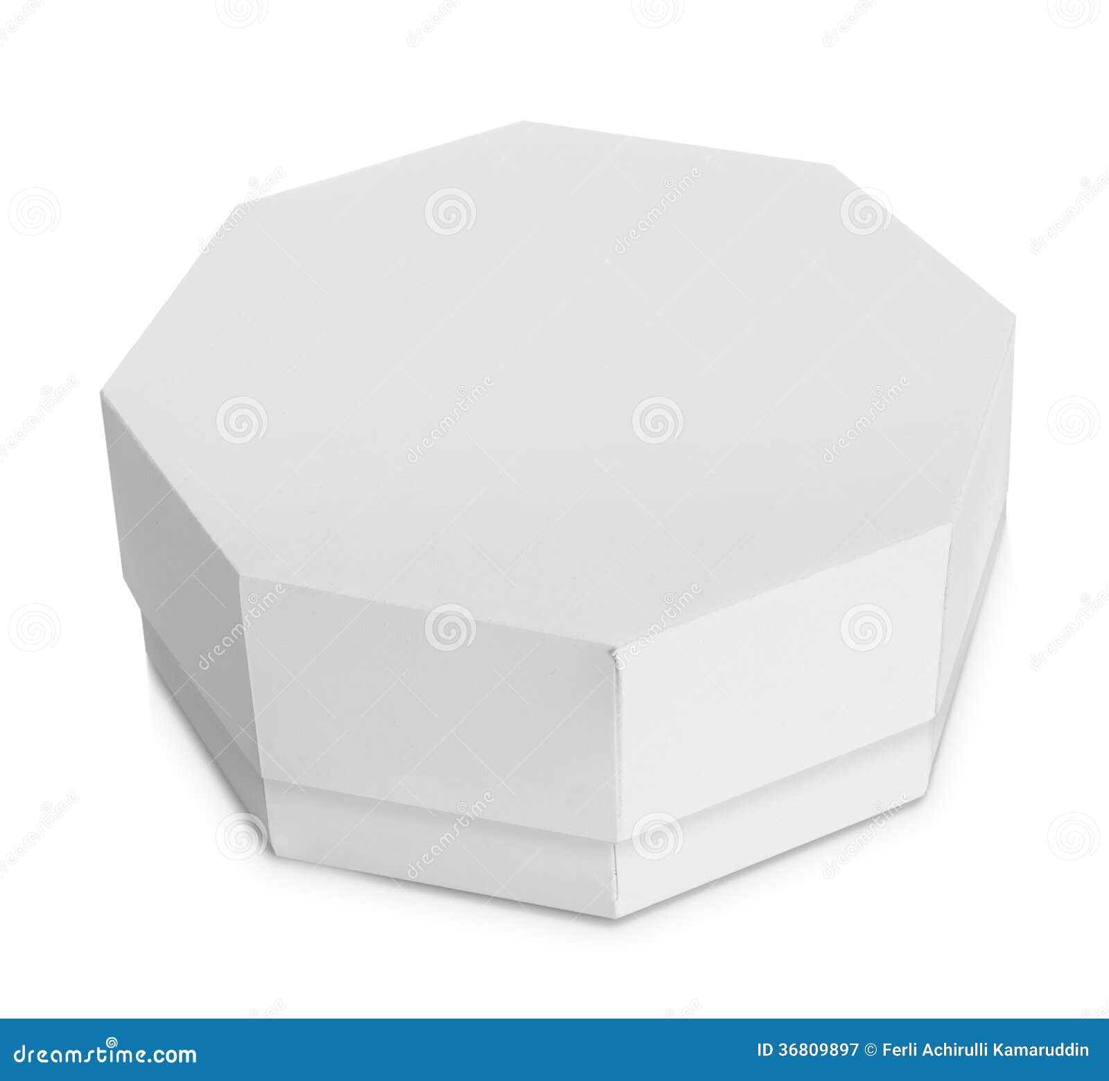 Witte Achthoek Gevormde Doos Stock Afbeelding - Image of karton ...