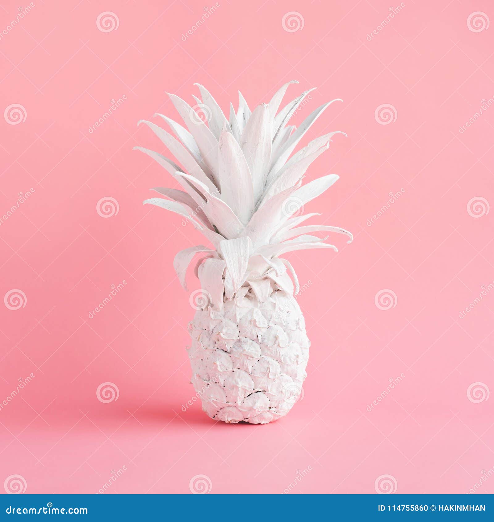 Witte Ananas Op Roze Pastelkleurachtergrond Stock Foto - Image of kleur ...
